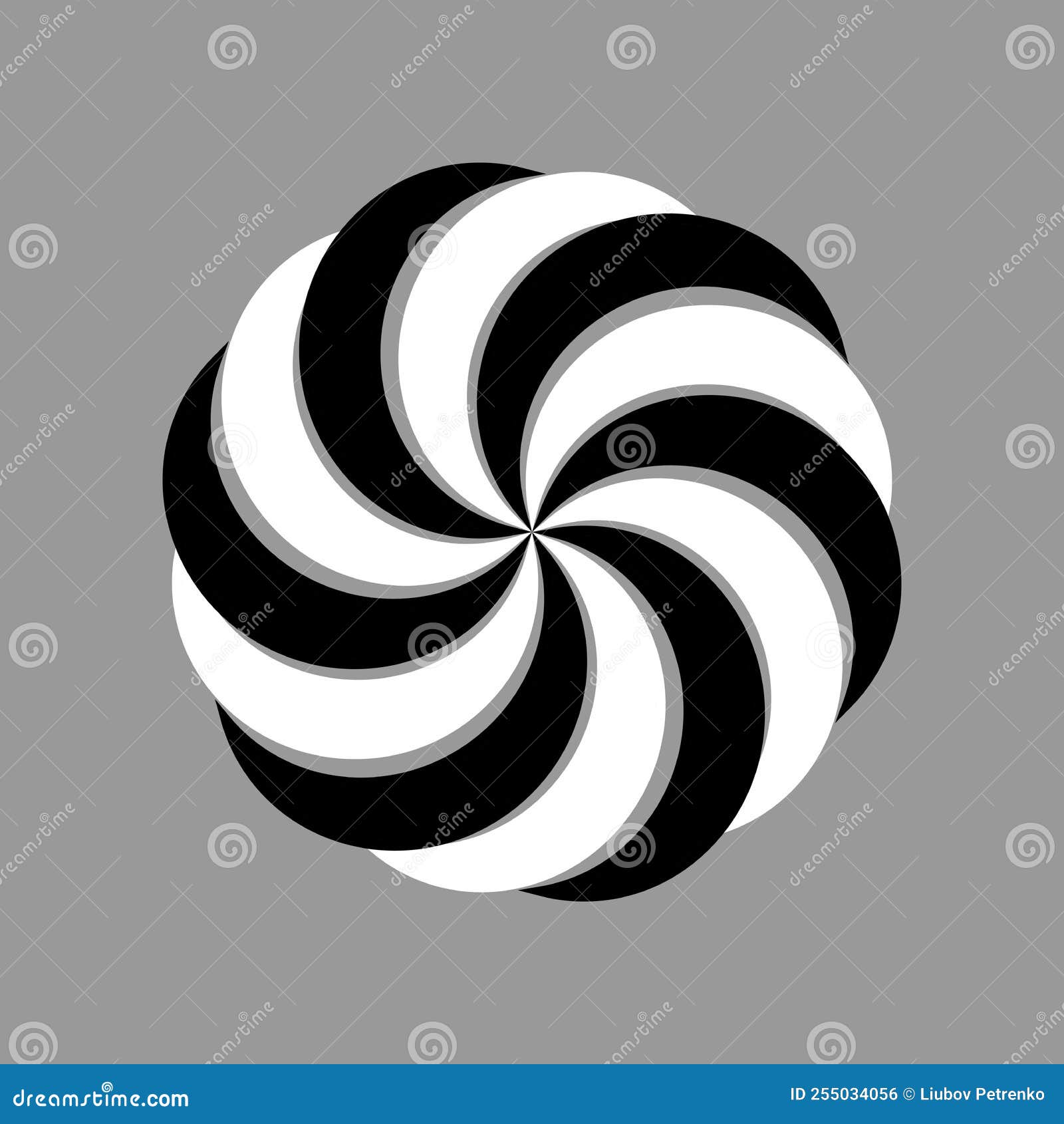 Minimal Abstract Symbol Circle Vortex Logo Stock Vector - Illustration ...
