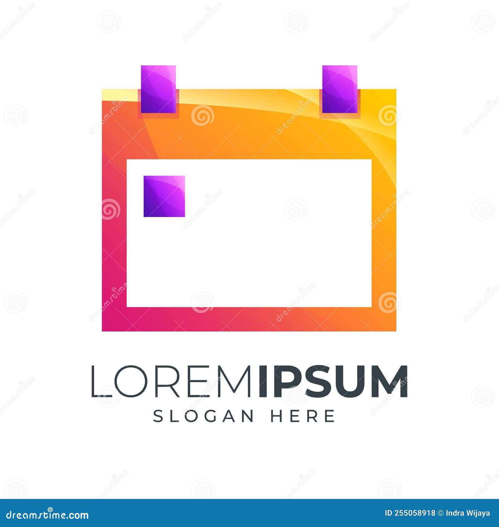 Calendar Logo Gradient Color Stock Vector - Illustration of line ...