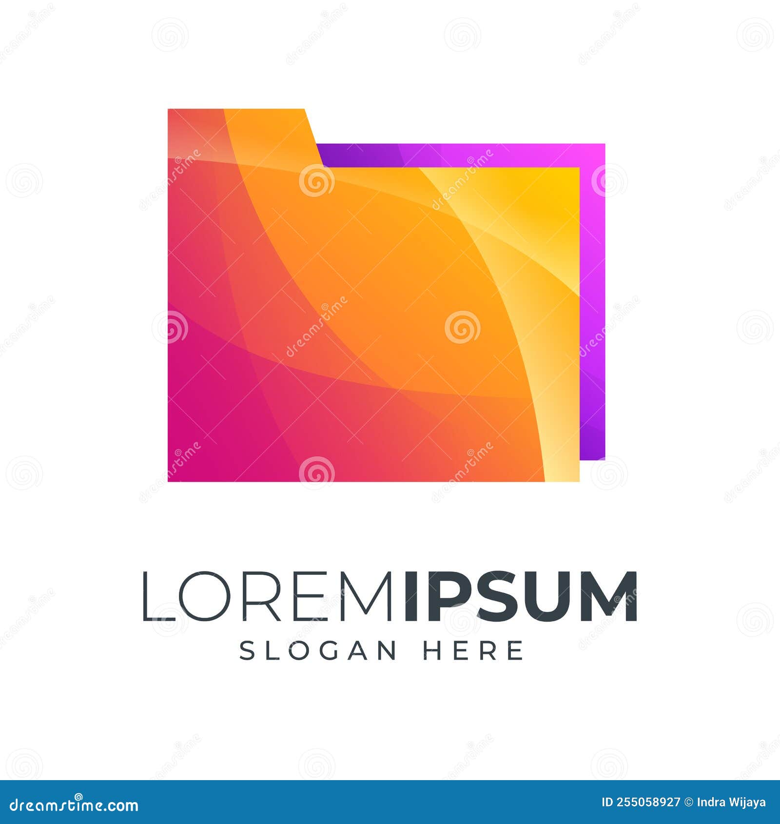 Folder Gradient Color Logo Icon Stock Vector - Illustration of ...