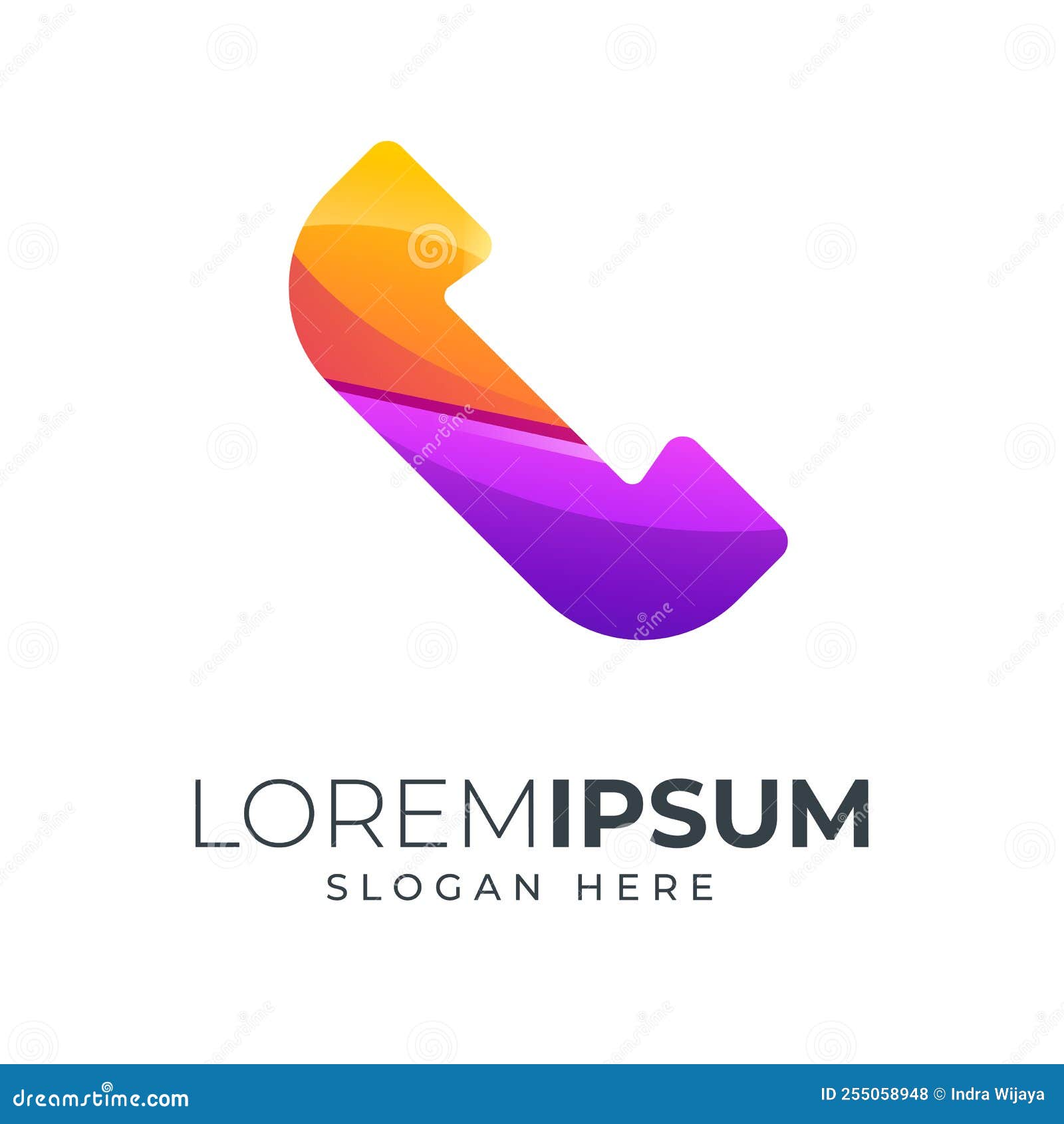 Phone Gradient Color Logo Icon Stock Vector - Illustration of ...