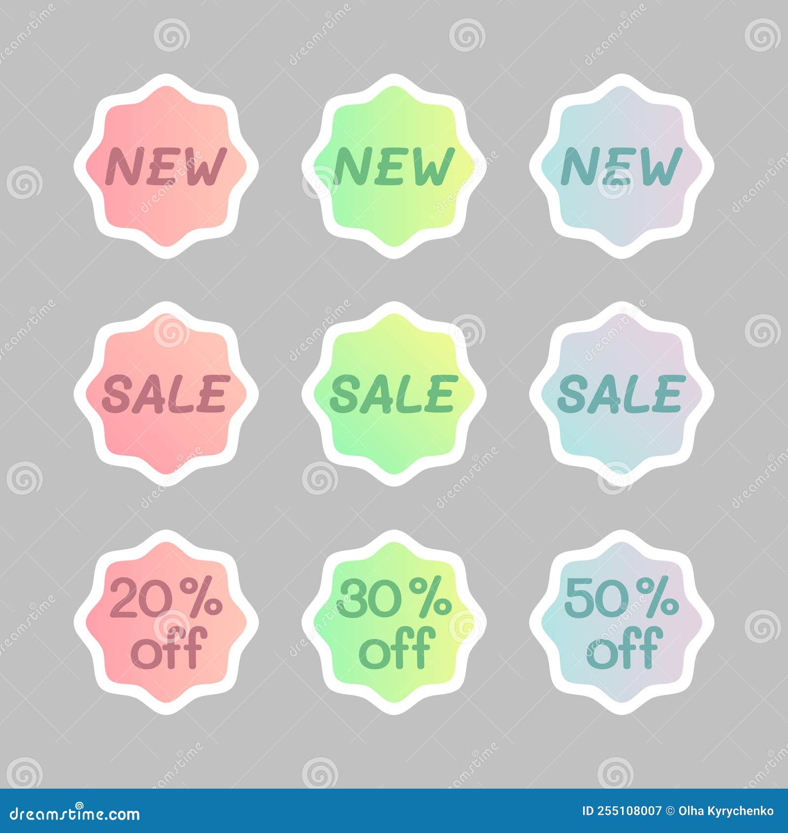 Colorful Set of Sale Sticker, Discount Lables. Stock Vector ...