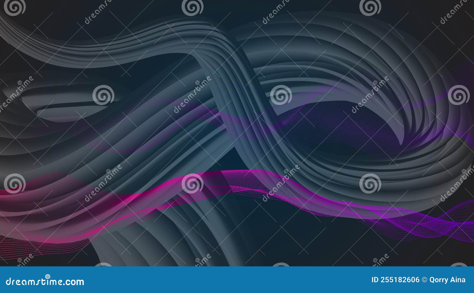 3D Spiral Infinity Abstract Background Stock Illustration ...