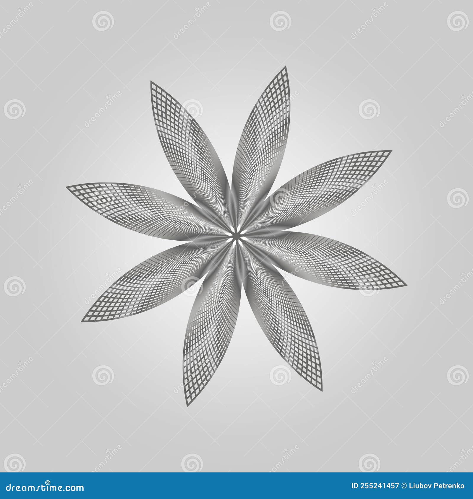 Silver Flower on White Background Stock Vector - Illustration of icon ...