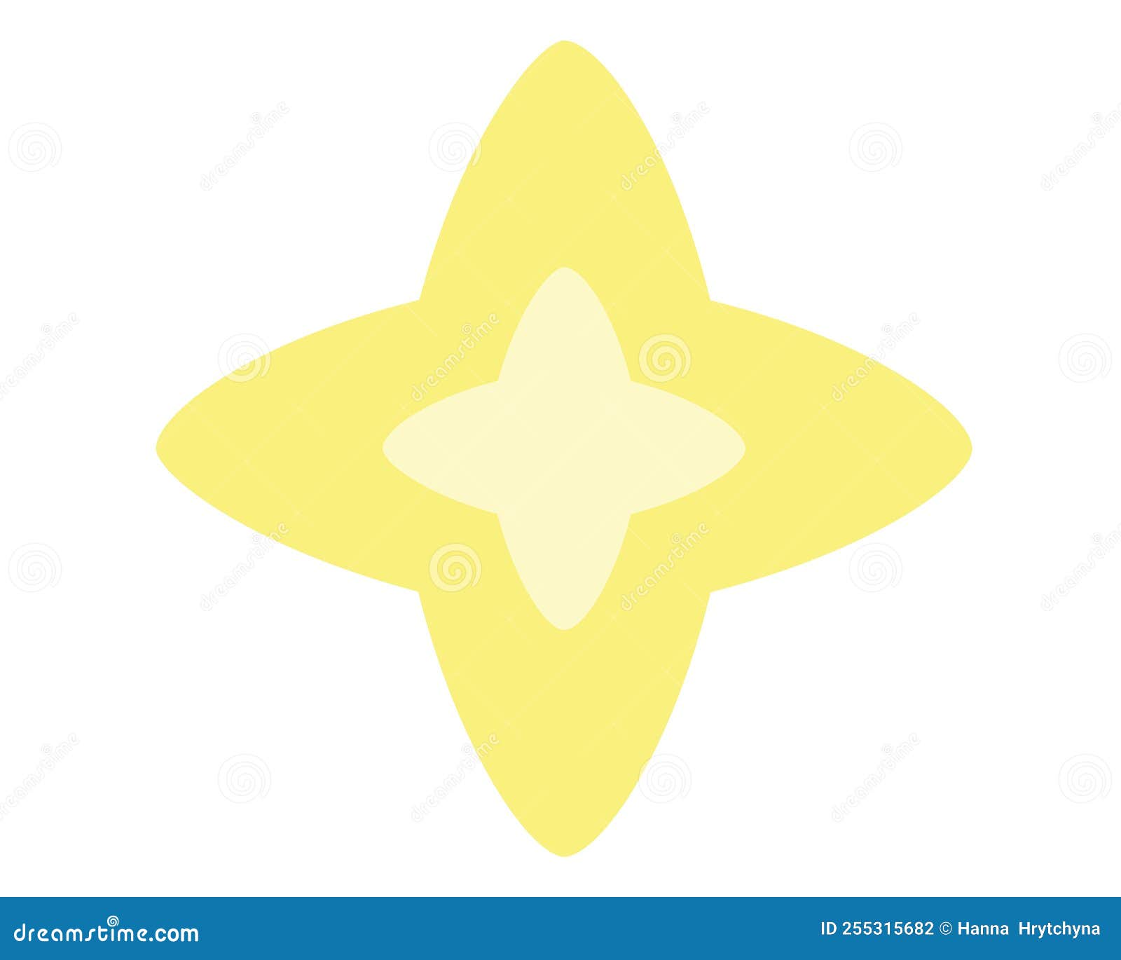 Four-pointed Star - Vector Full Color Picture for a Sign or Icon ...