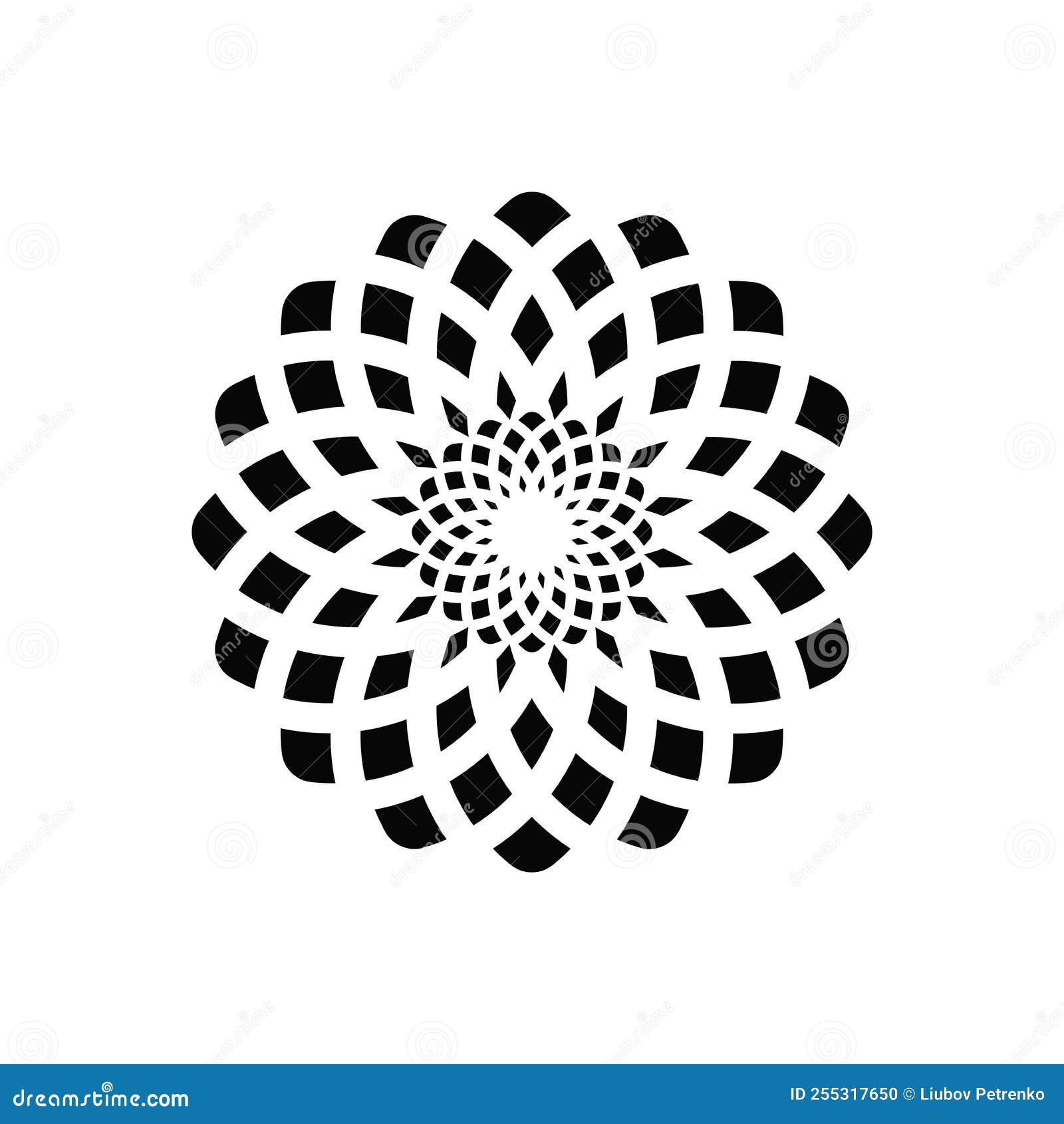 Minimal Abstract Symbol Circle Vortex Logo Stock Vector - Illustration ...