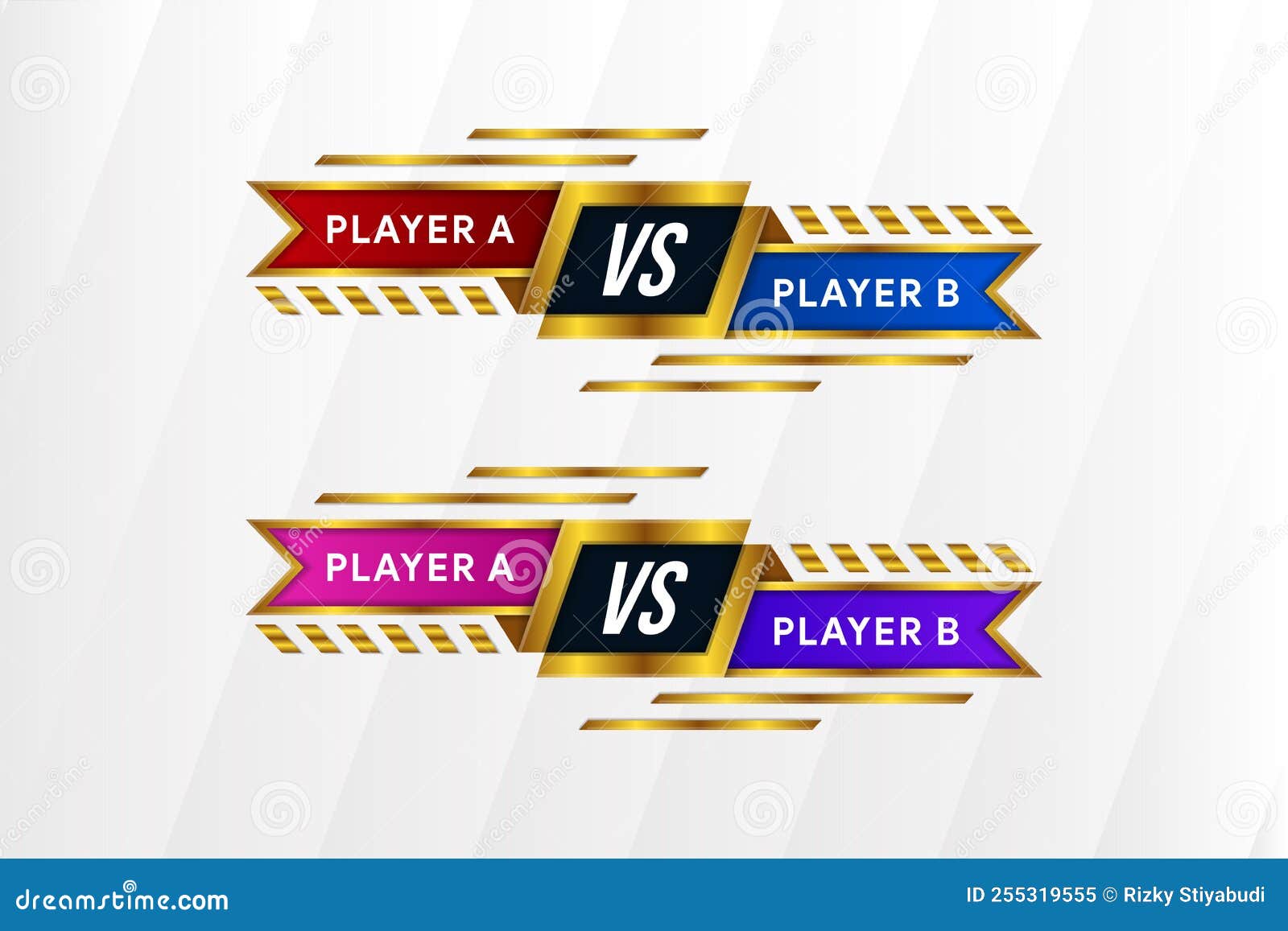 Collection of Versus Screen Template. Vs Battle Element Stock Vector ...