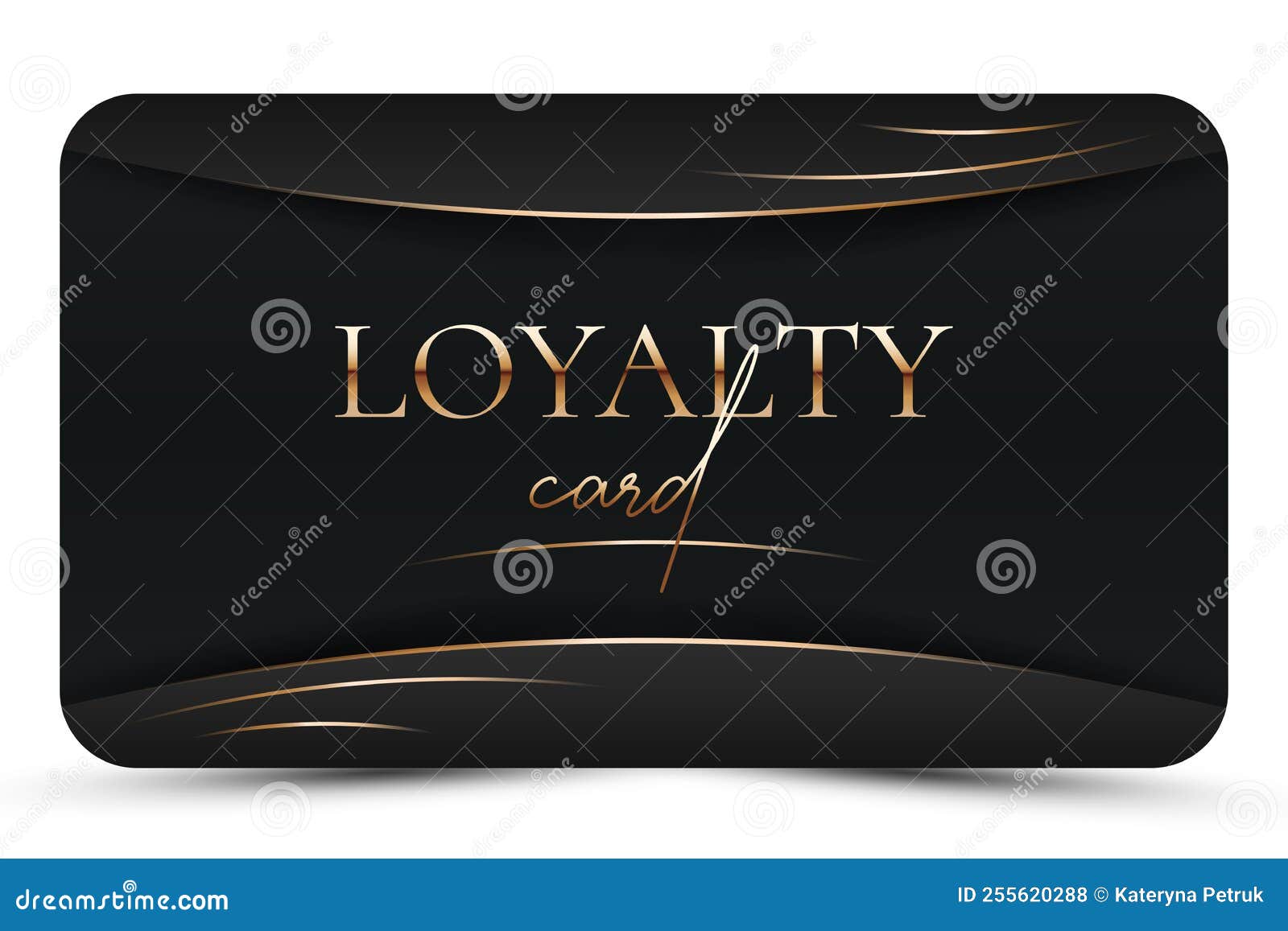 Modern loyalty card stock vector. Illustration of glow - 255620288