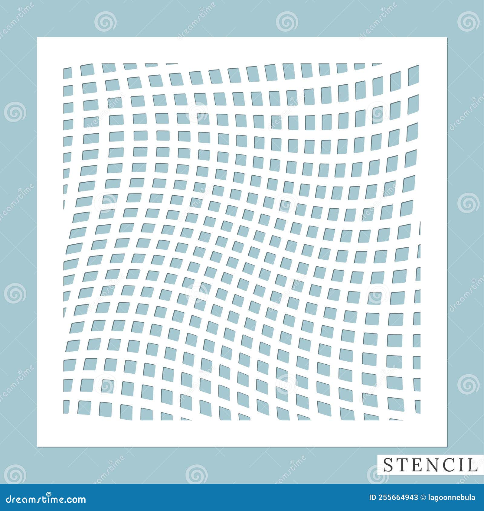 Abstract Geometric Rectangles Stencil,grid Wave Optical Illusion Effect ...