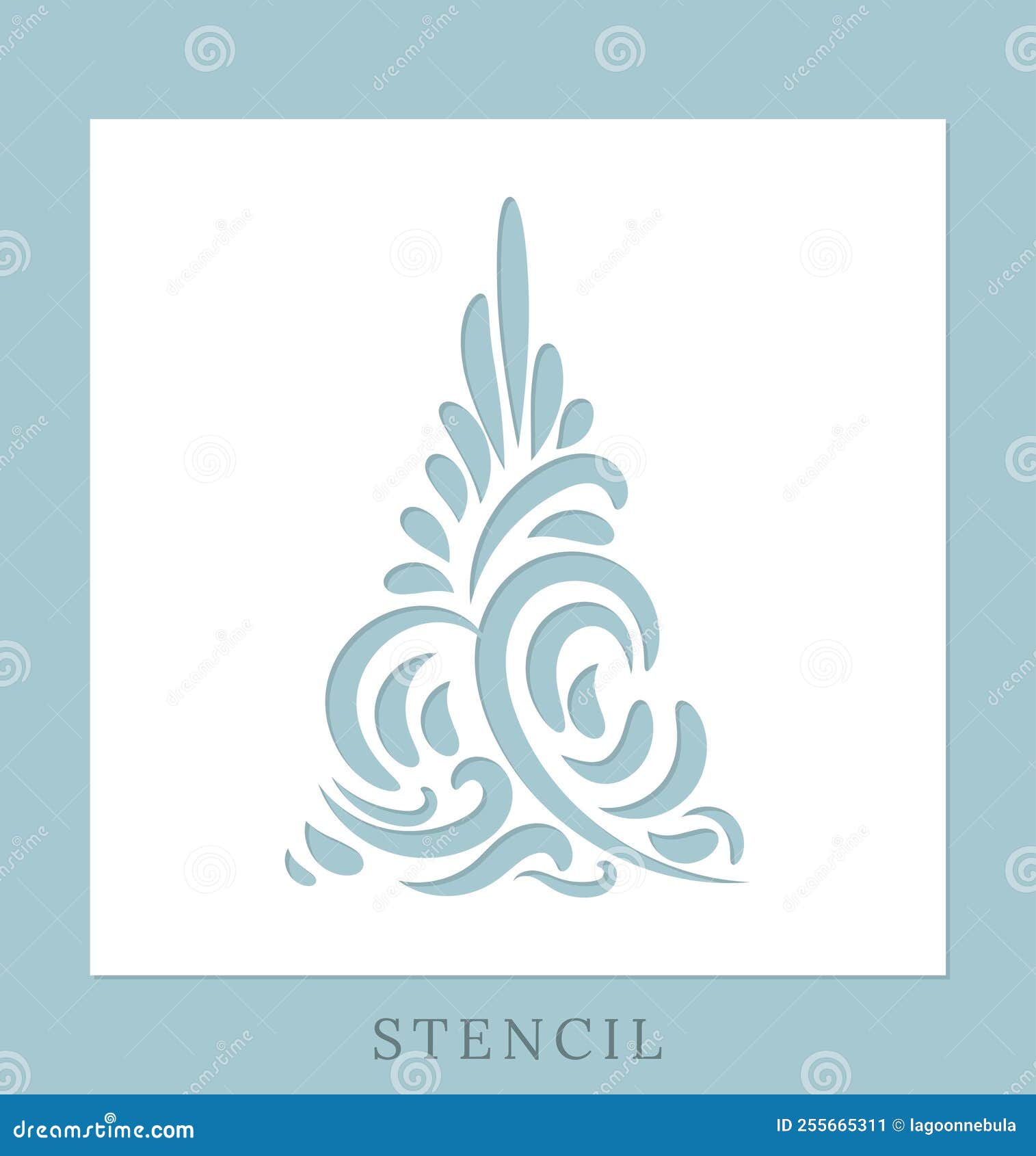 Tree Stencil Design For Sandblasting Vector Illustration ...