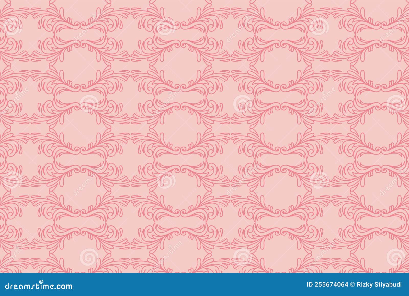 Floral Vintage Seamless Pattern. Combination Soft and Bold Pink Colors ...