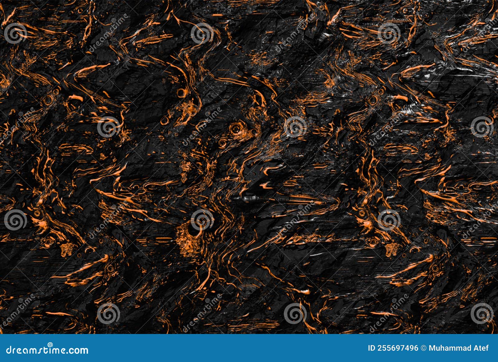 Black and Orange Magma Texture Background Stock Photo - Image of ...