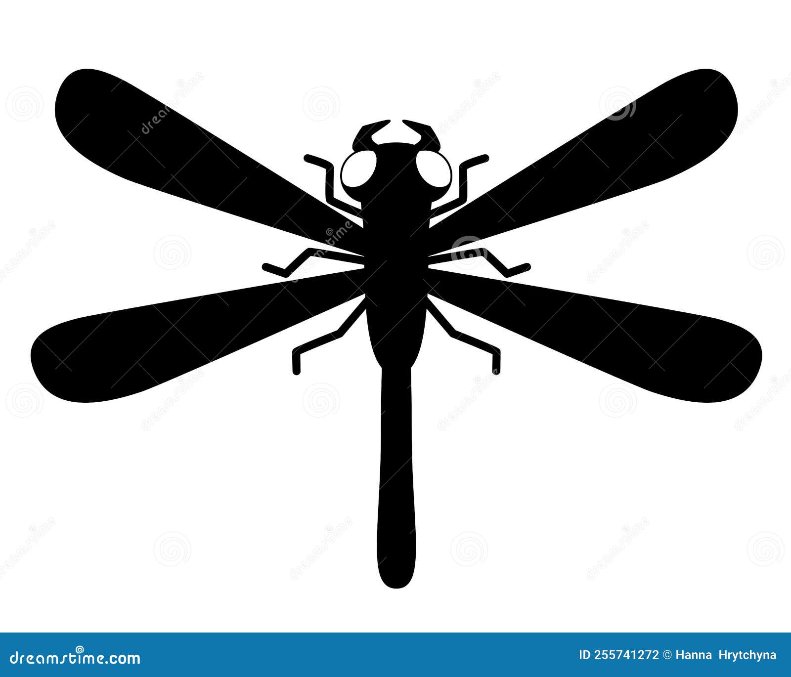 Dragonfly Predatory Insect - Vector Silhouette Picture For Logo Or ...