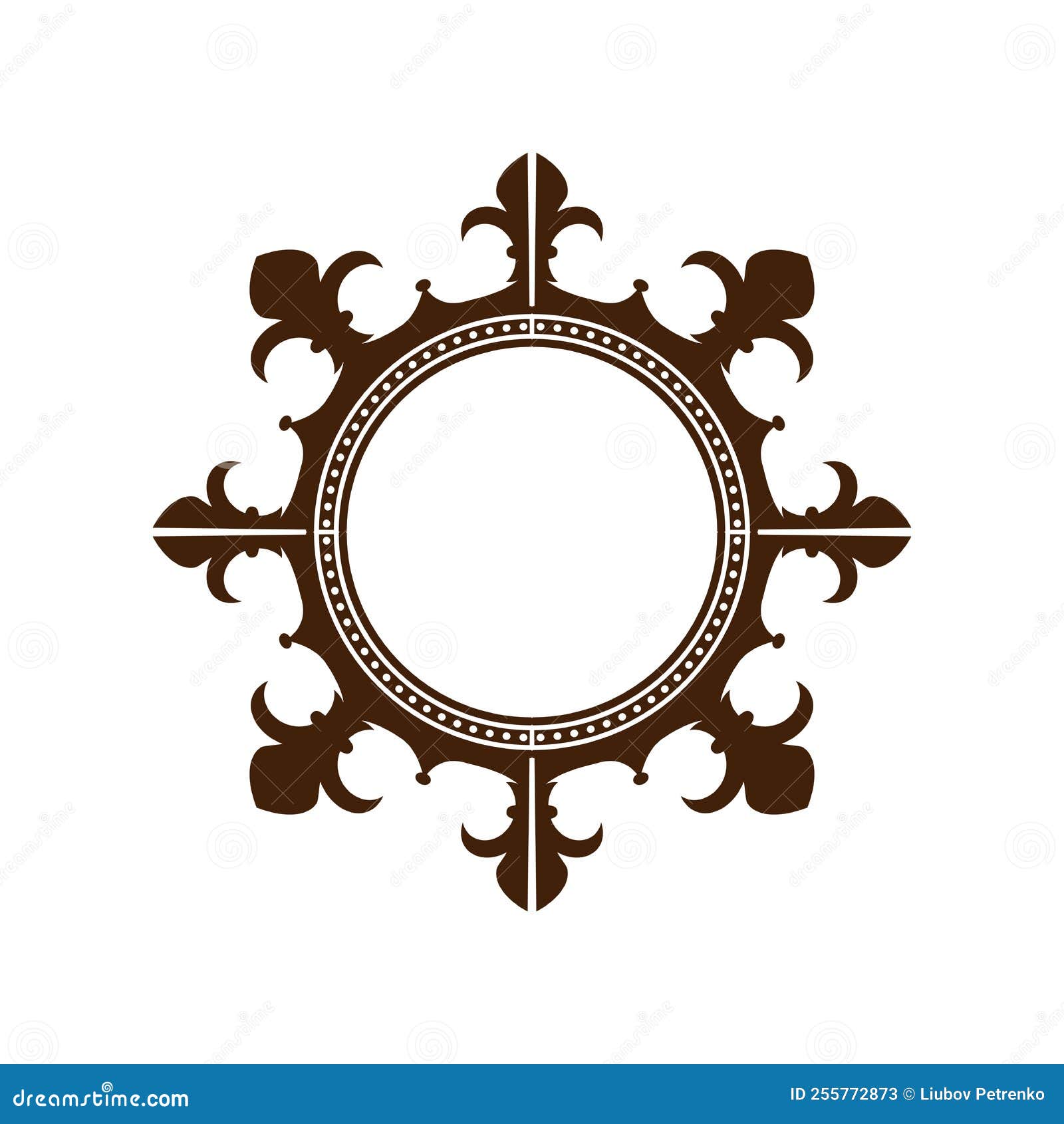 Decorative Round Frame Abstract Pattern Stock Vector - Illustration of ...