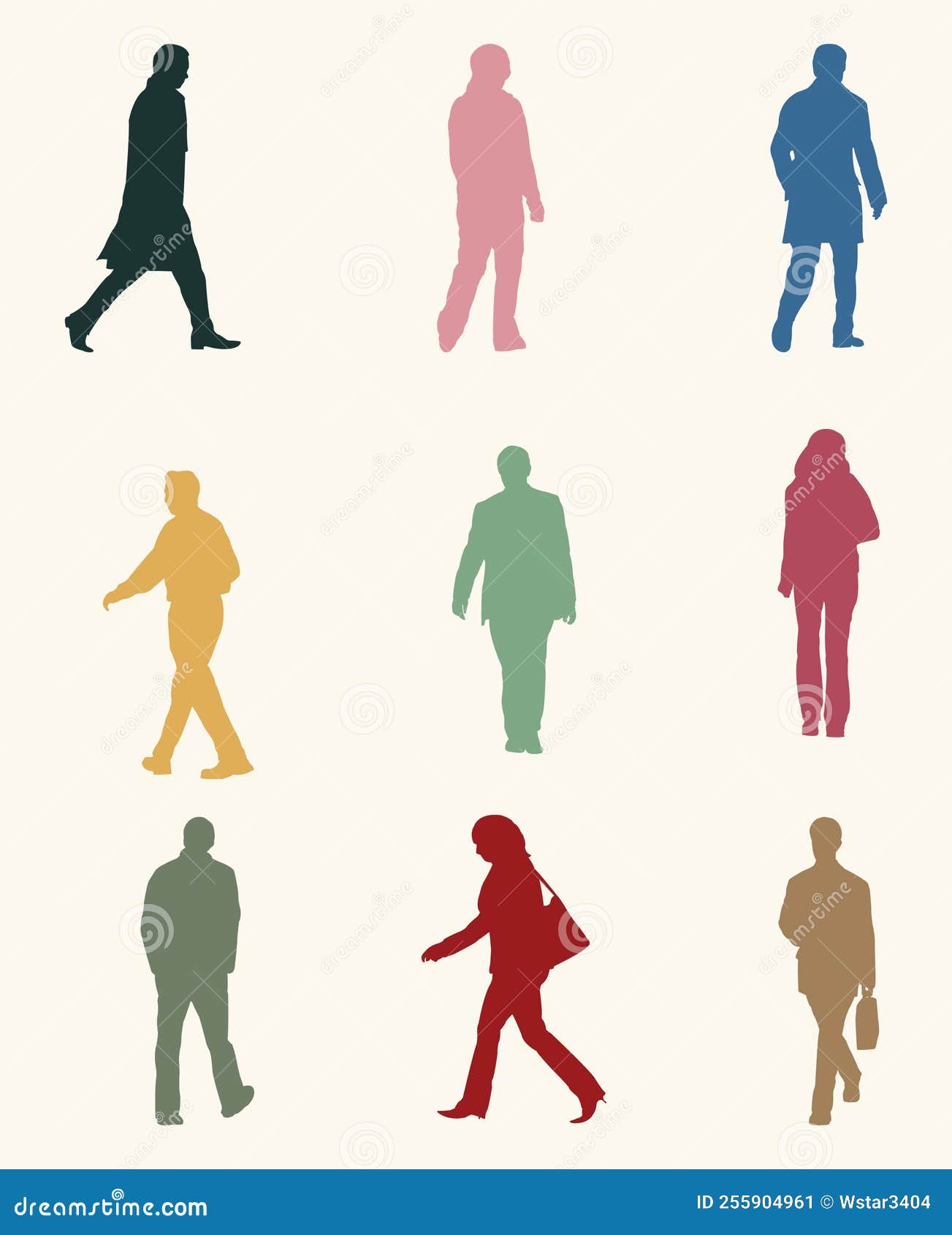 Waking People Colorful Flat Icons Stock Vector - Illustration of ...