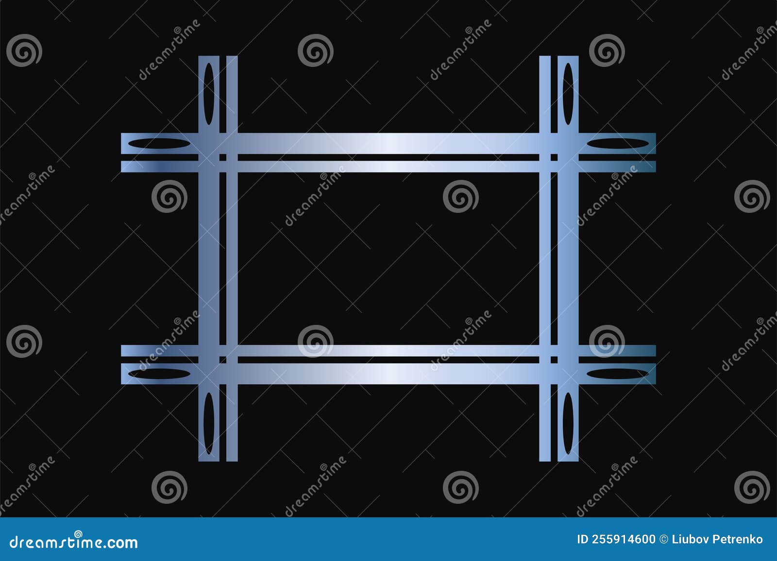 Decorative Blue Steel Frame Stock Vector - Illustration of creative ...