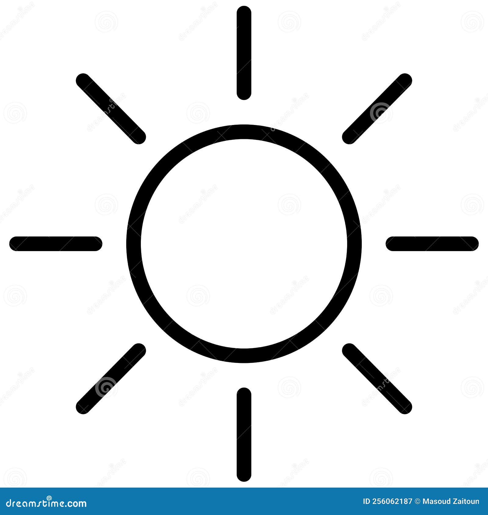 Sun Icon . Brightness Sign, Intensity Setting Vector Stock Vector ...