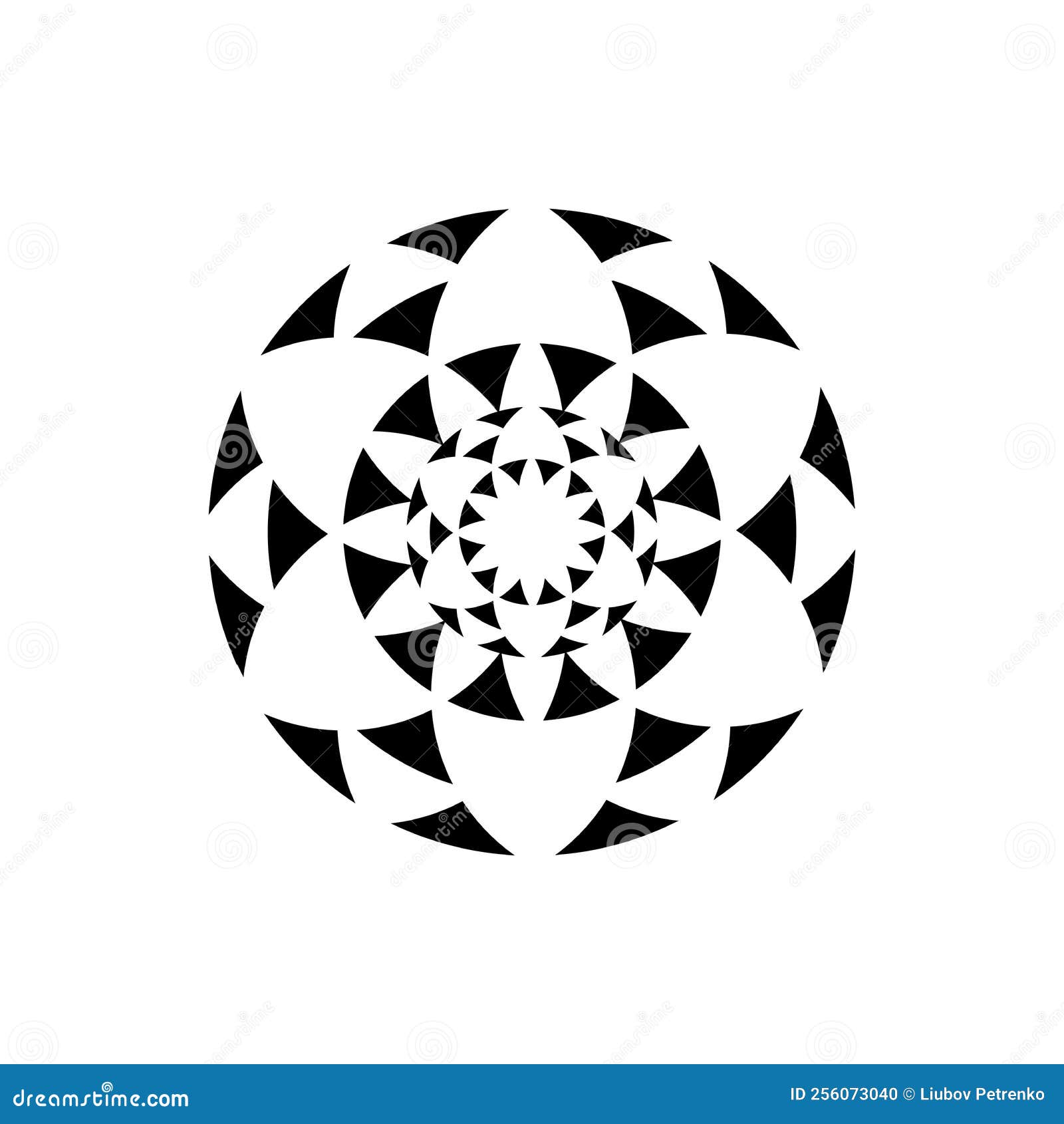 Minimal Abstract Symbol Circle Vortex Logo Stock Vector - Illustration ...