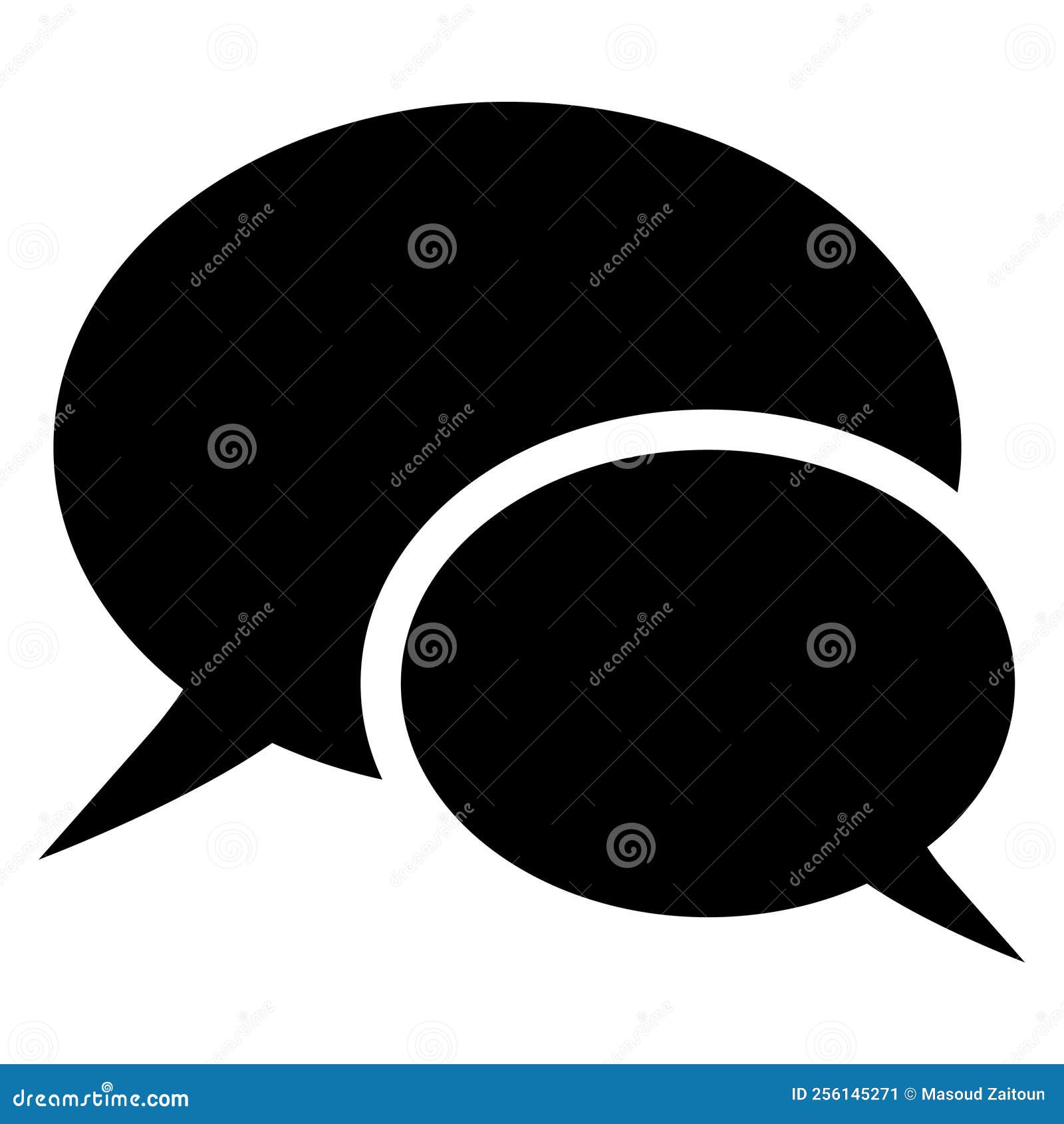 Chat Icon Vector Illustration . Speech Bubble Sign Stock Vector ...