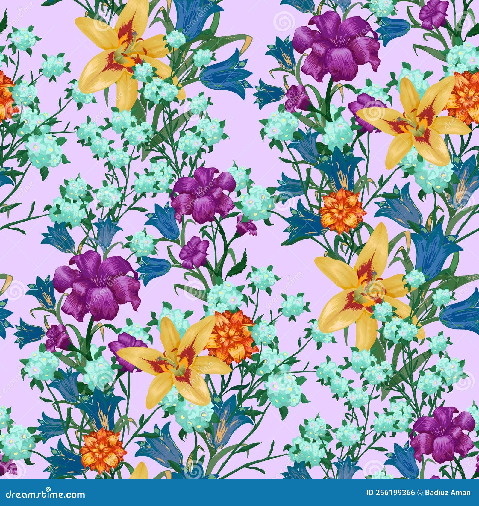 Decorative Rama Background with Colorful Flower Stock Illustration ...