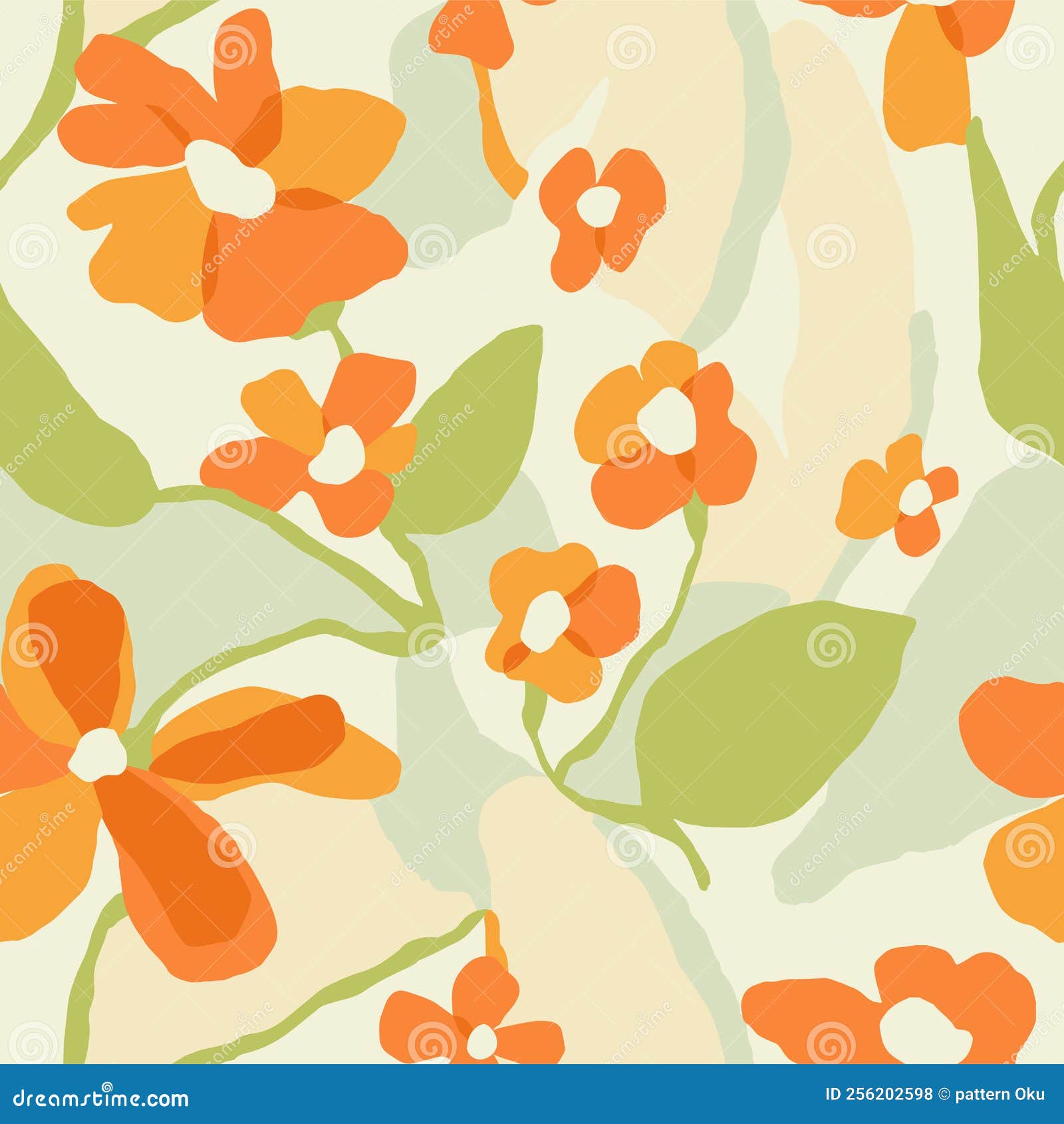 Vector Flower Layers Illustration Seamless Repeat Pattern Stock Vector ...