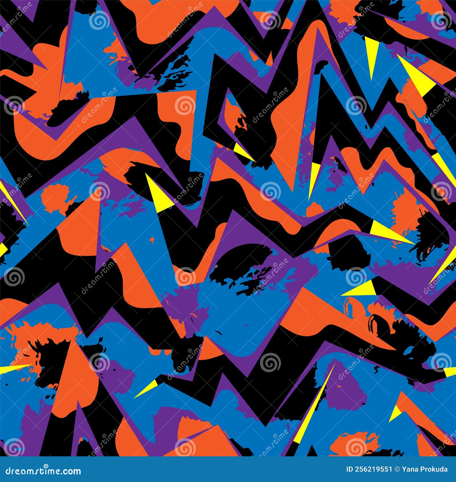 Abstract Urban Pattern with Curved Geometry Elements and Grunge Spots ...