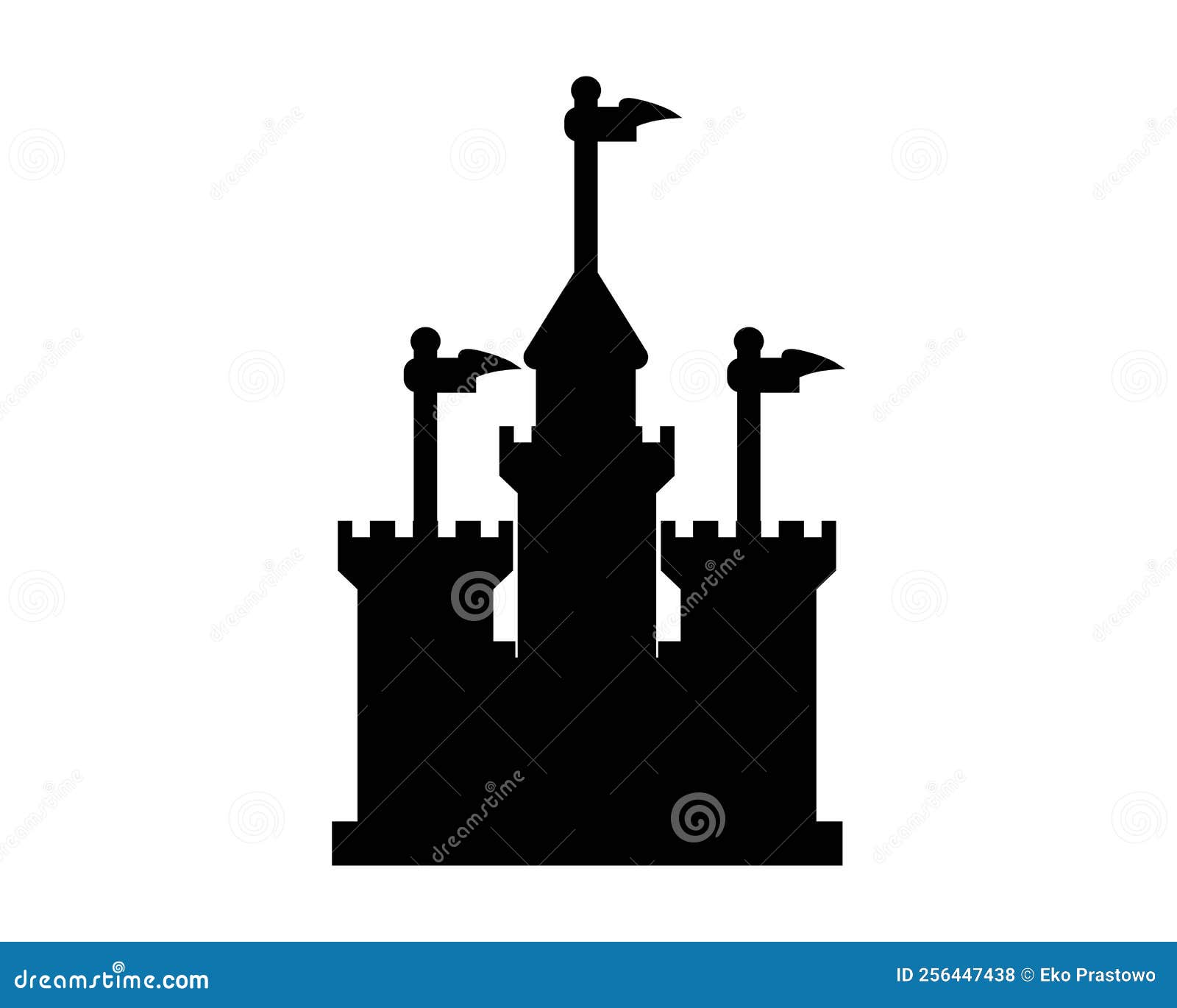 Castle Silhouette Icon Illustration Template for Many Purpose. Isolated ...