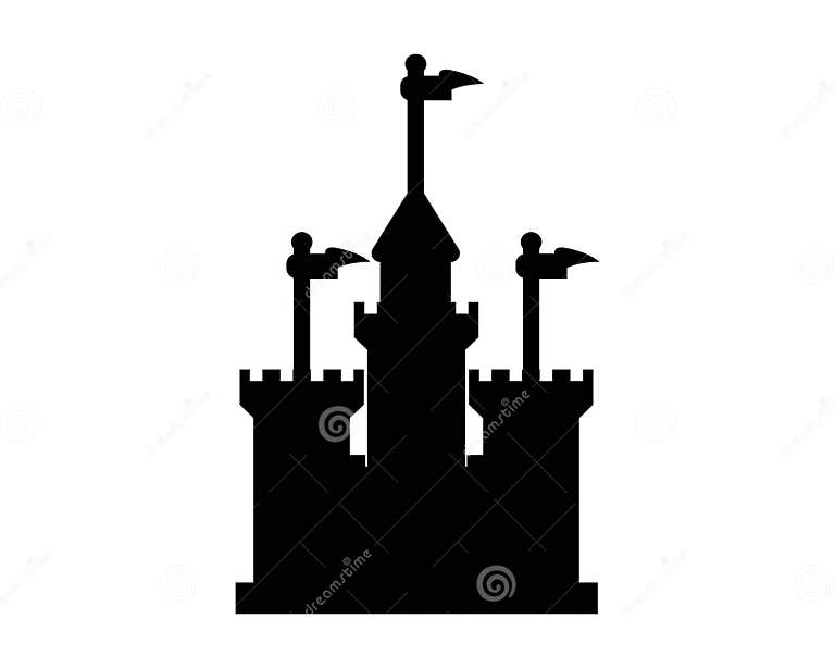 Castle Silhouette Icon Illustration Template for Many Purpose. Isolated ...