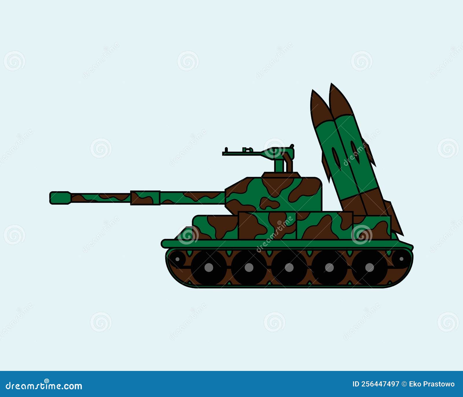 Cartoon Tank Icon Illustration Template for Many Purpose. Drawing ...
