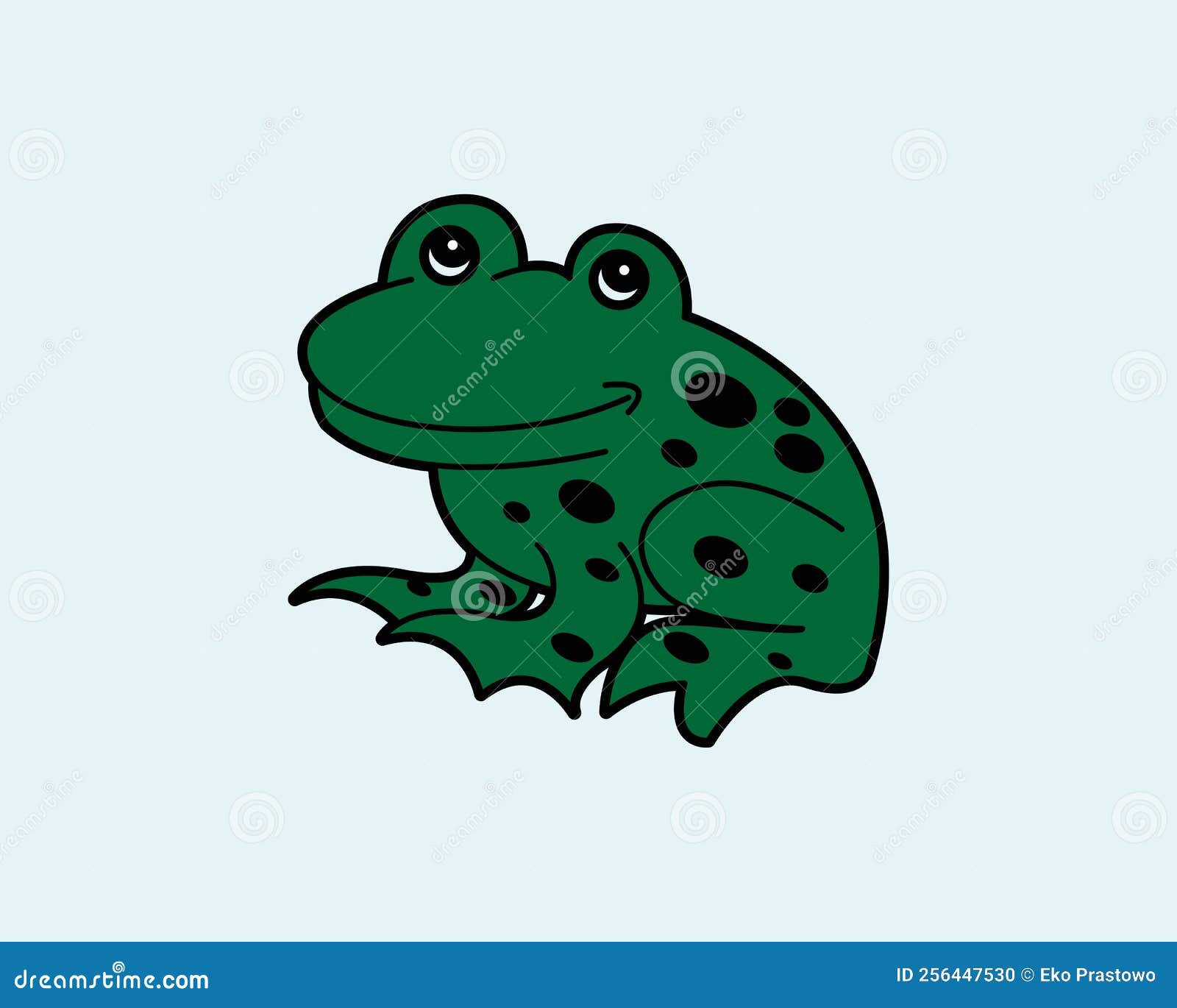 Cartoon Frog Icon Illustration Template for Many Purpose. Drawing ...
