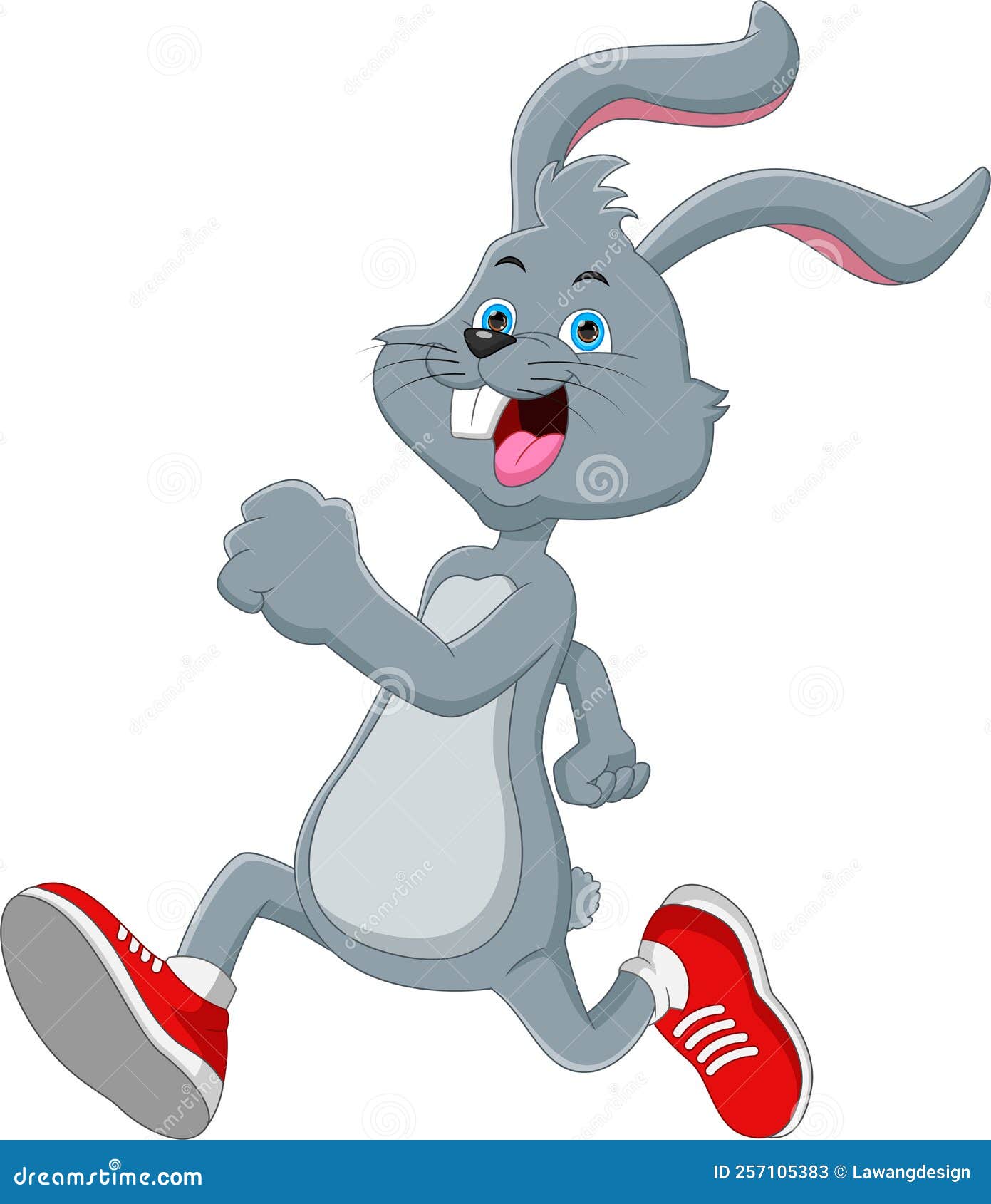 Cartoon Cute Rabbit Running Stock Vector - Illustration of hare, nature ...