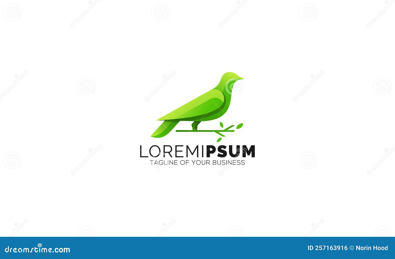 Bird Logo Illustration Colorful Abstract Gradient Stock Illustration ...