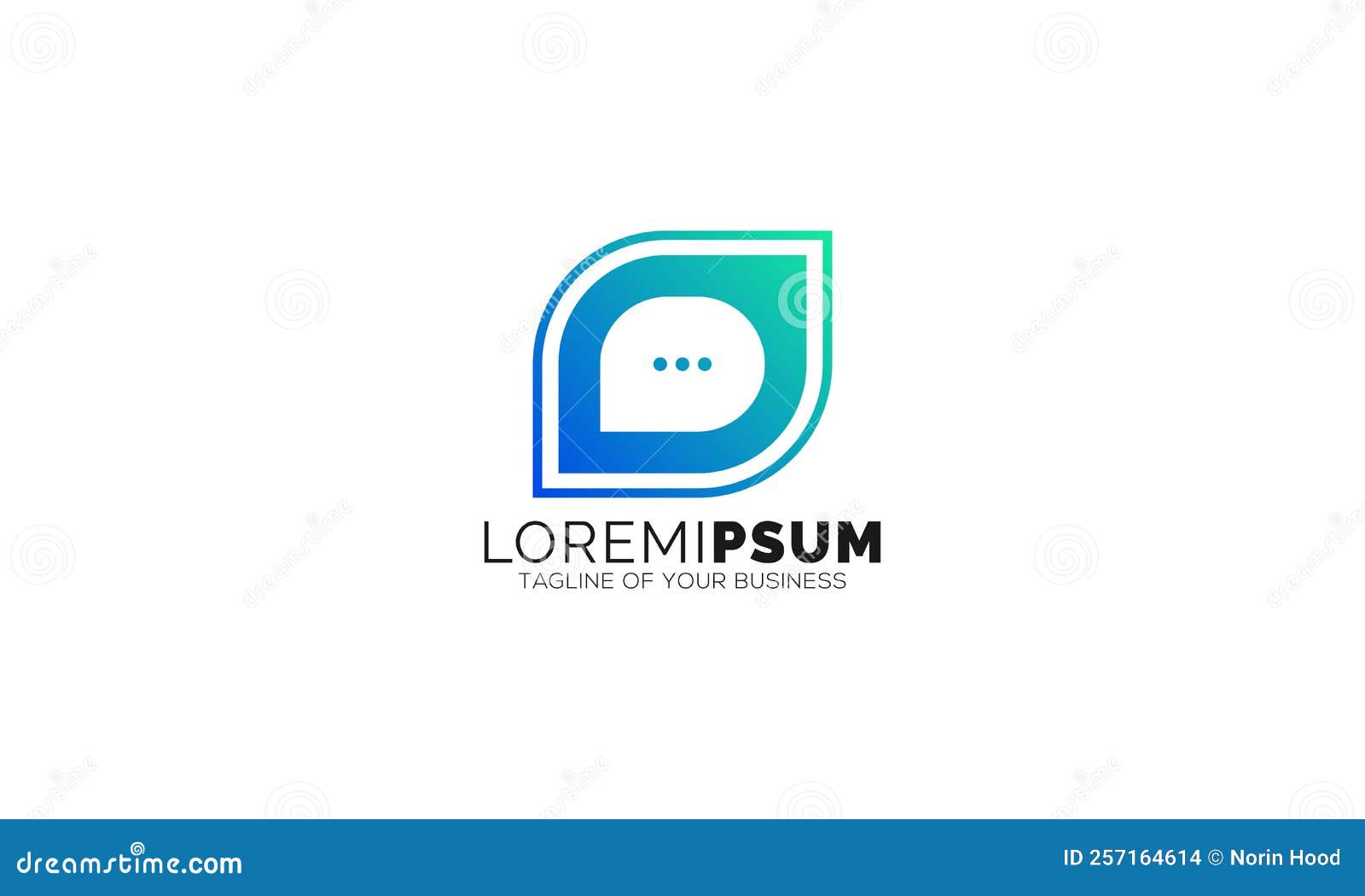 Simple Modern Chat Box Logo Design Template Stock Illustration ...