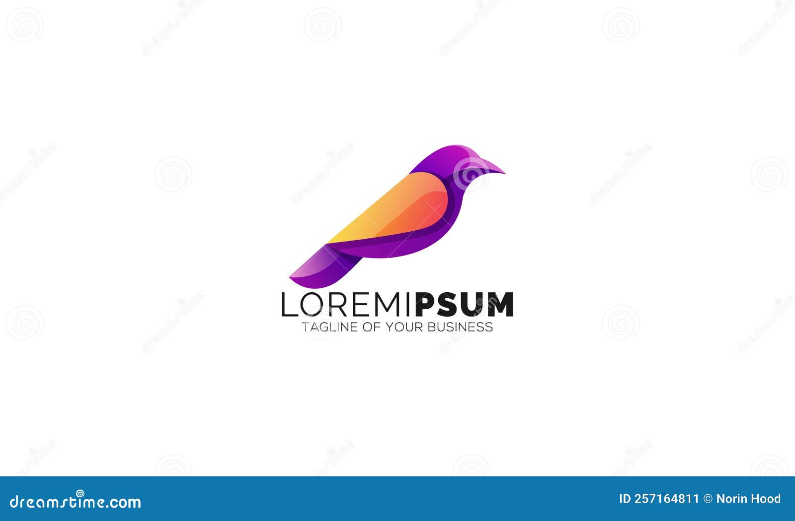 Modern Bird Logo Design in Gradient Style Stock Illustration ...