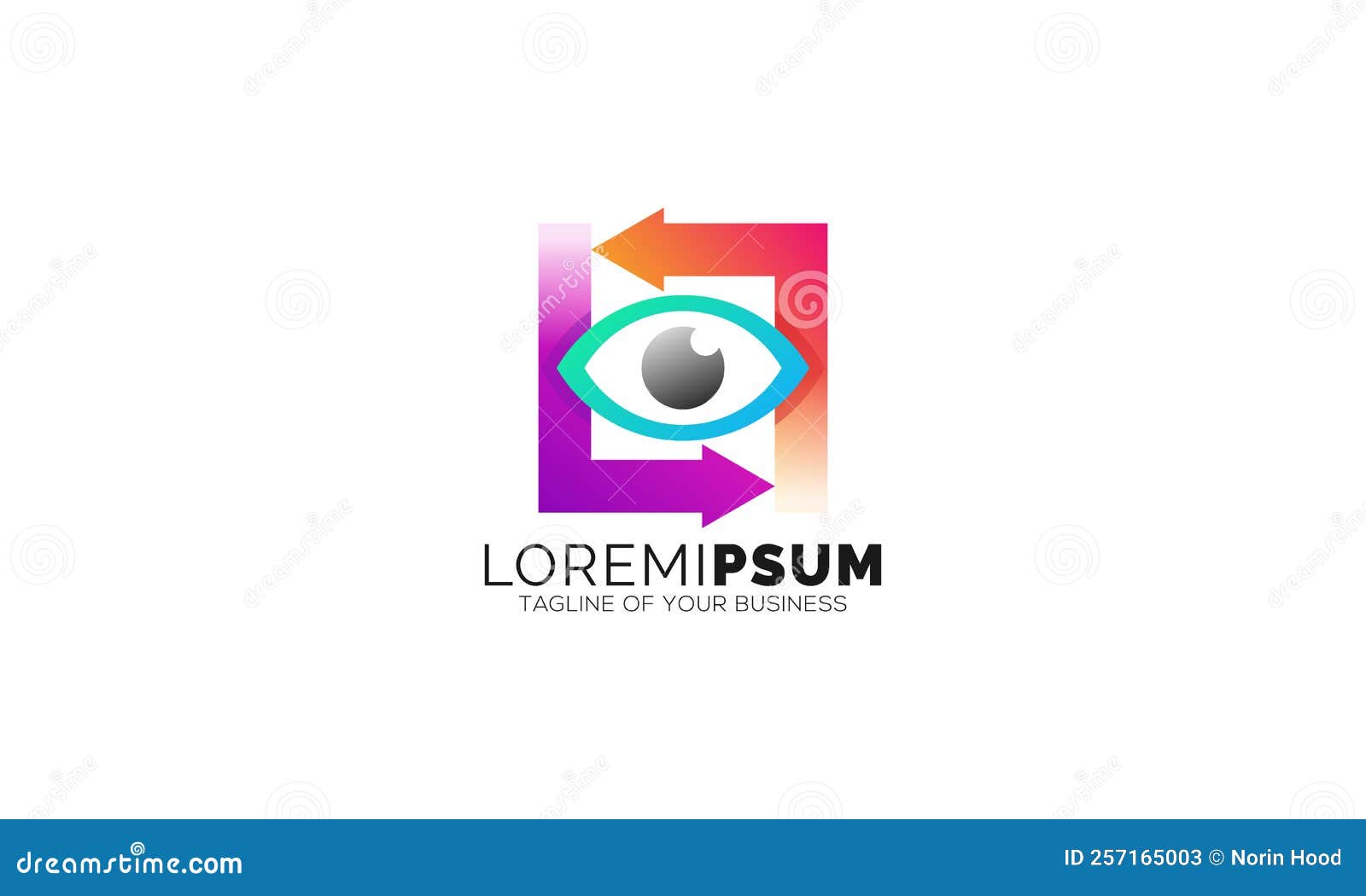 Creative Vision Logotype Concept. Colorful Eye Logo Vision. Stock ...