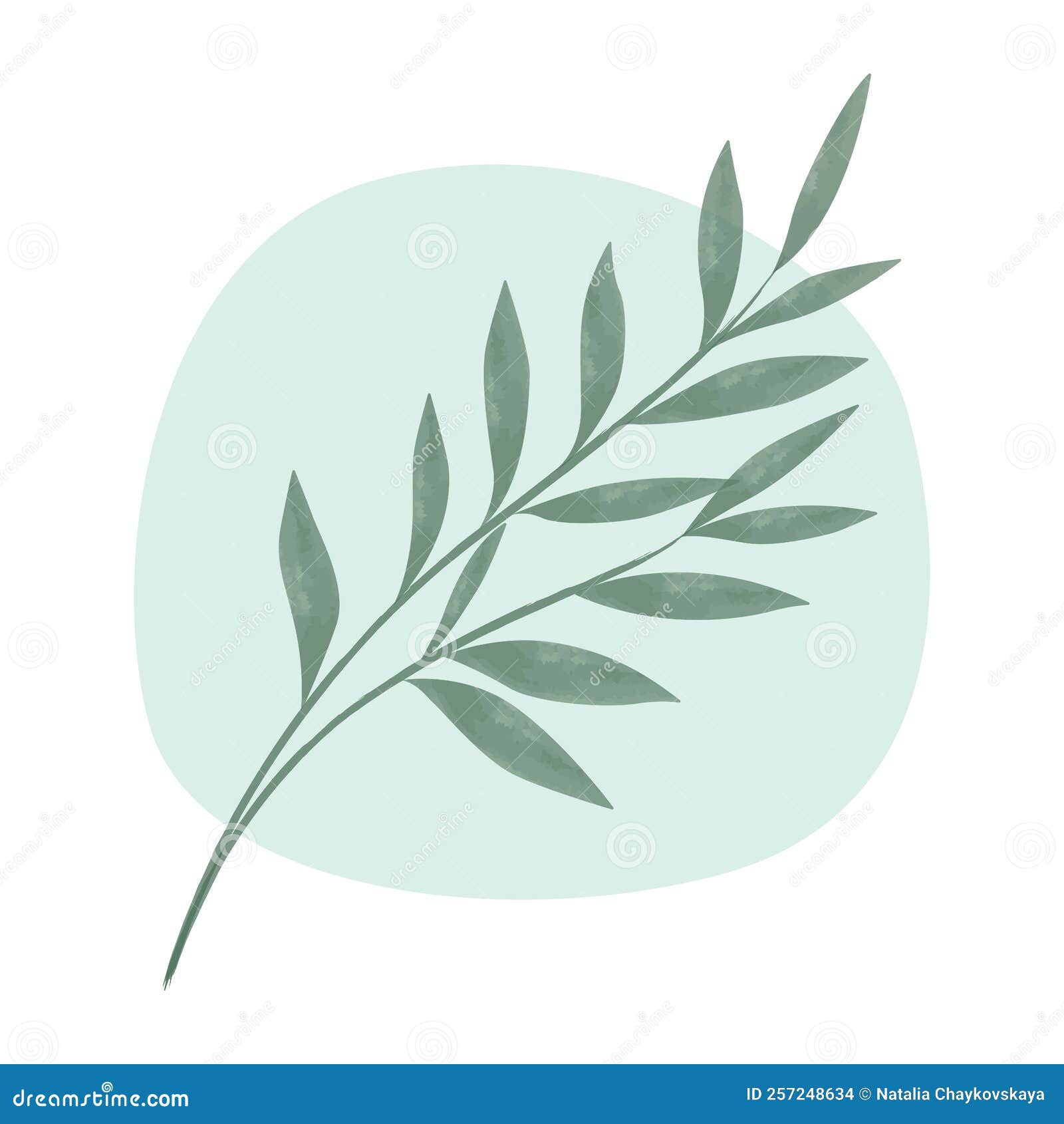 Minimalist Background with Leaves. Vector Illustration Stock ...