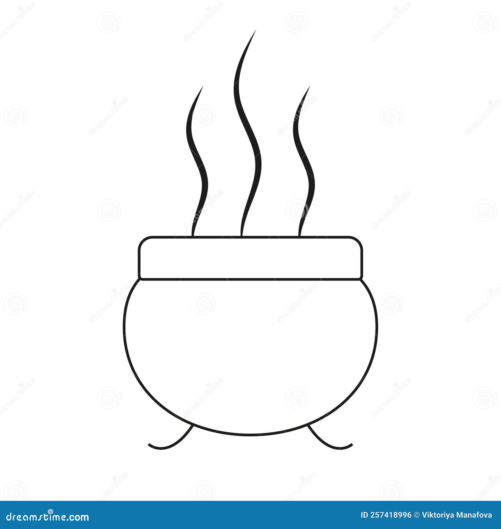 Boiling cauldron stock vector. Illustration of halloween - 257418996