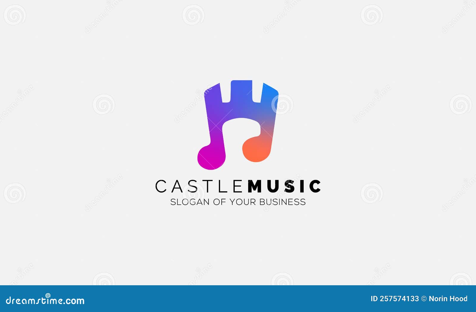 Music Castle Logo Template Design Vector Stock Illustration ...