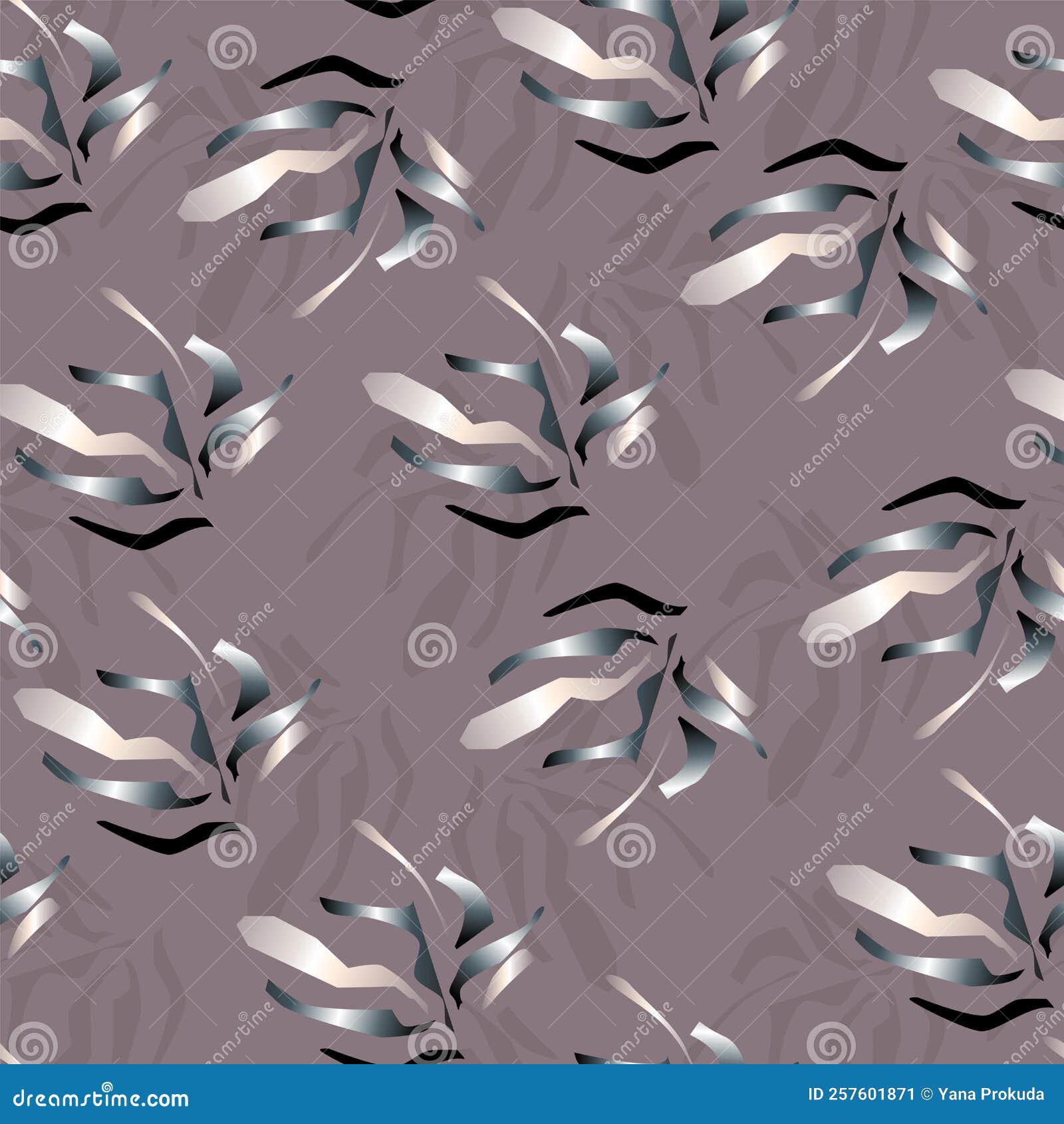 Abstract Seamless Vector Pattern with Gradient Geometry Leaves Stock ...