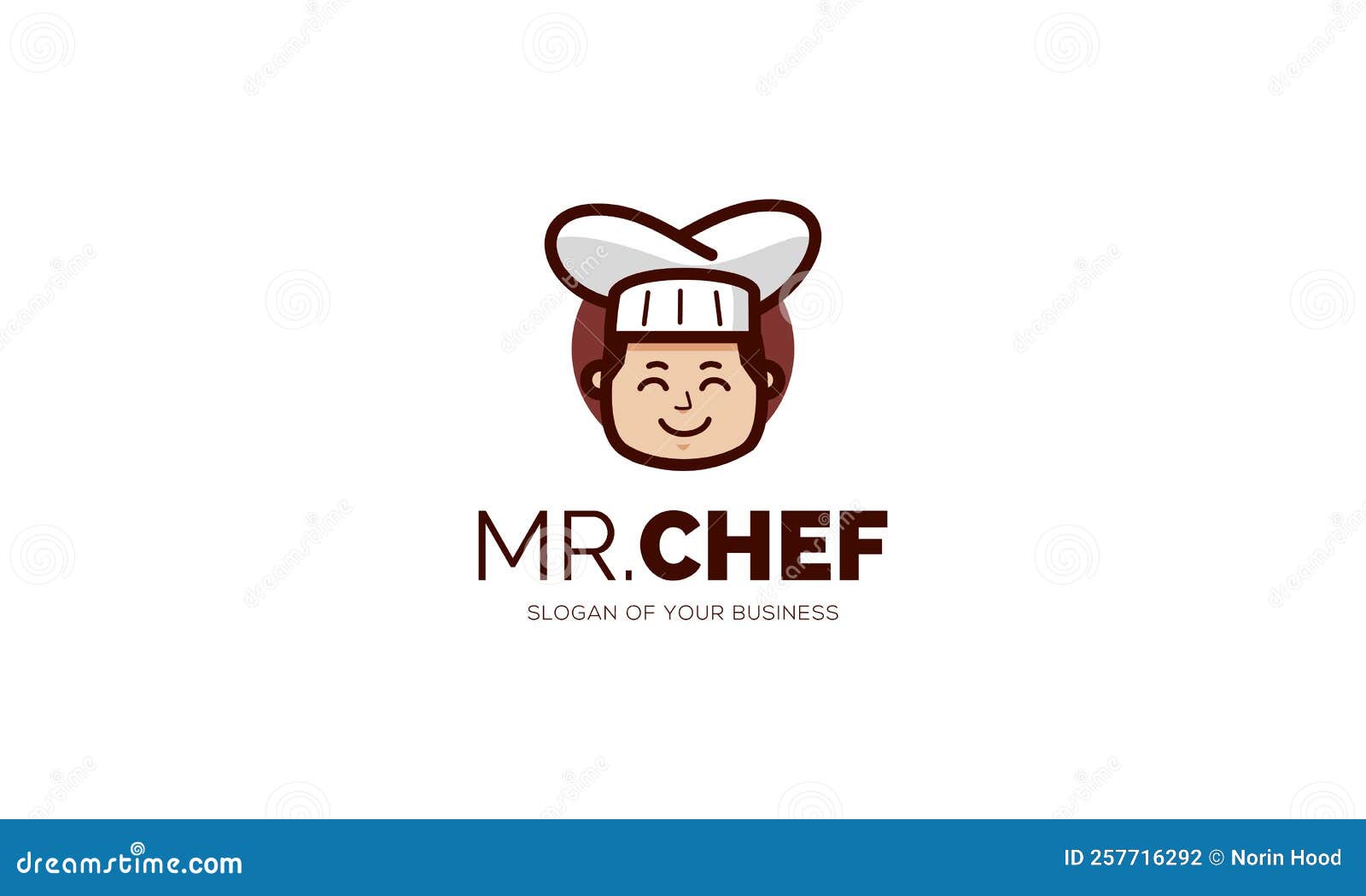 The Cute Male Chef Logo Illustration Stock Illustration - Illustration ...