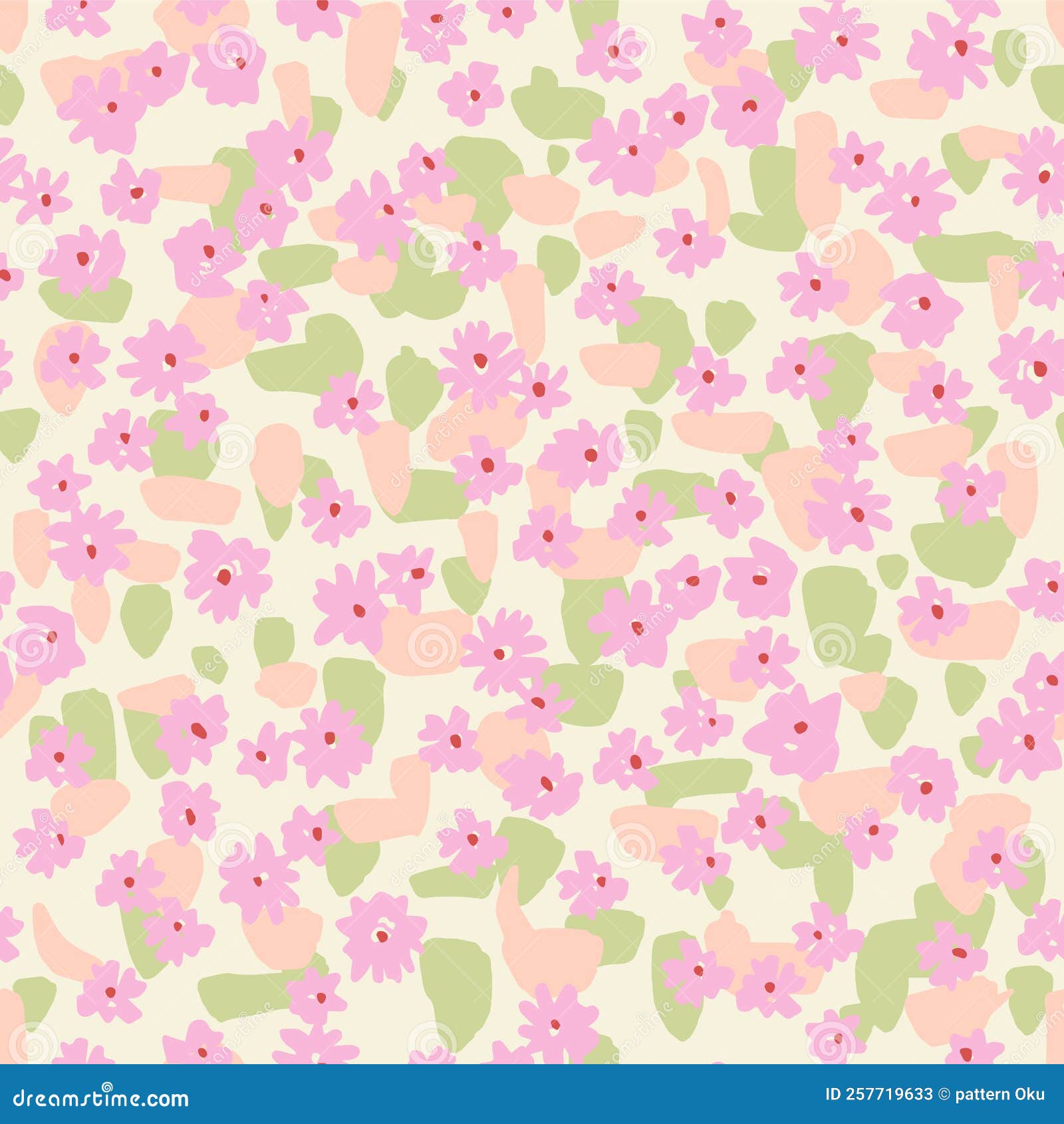 Vector Small Ditsy Flower Illustration Seamless Repeat Pattern Stock ...