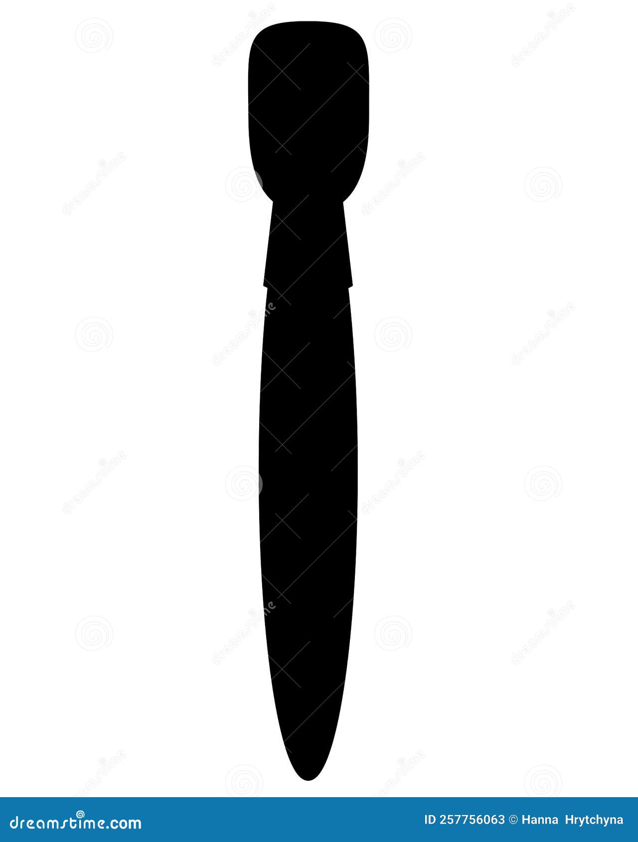 Paintbrush Flat, Art Tool - Vector Silhouette Picture for Logo or ...