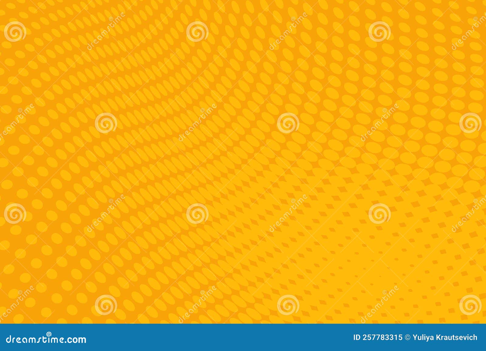 Yellow Pop Art Background with Halftone Dots in Retro Comic Style ...