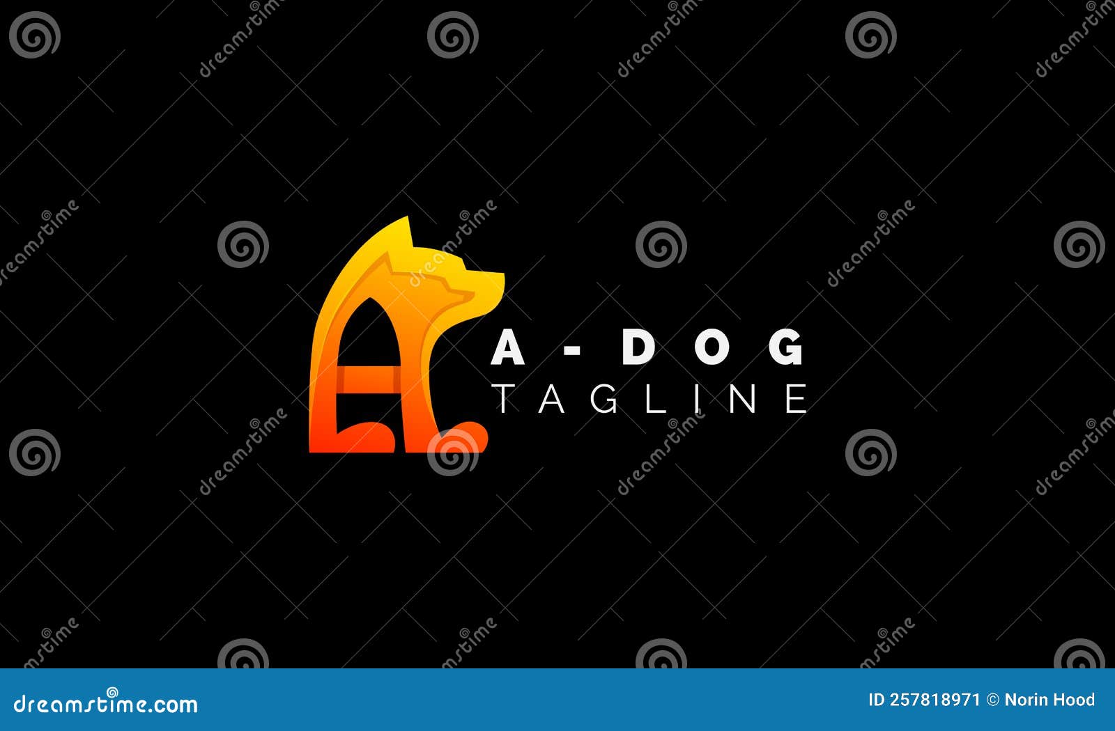 Creative Letter a Logo Template Combined with a Dog. Pet Shop Icon ...