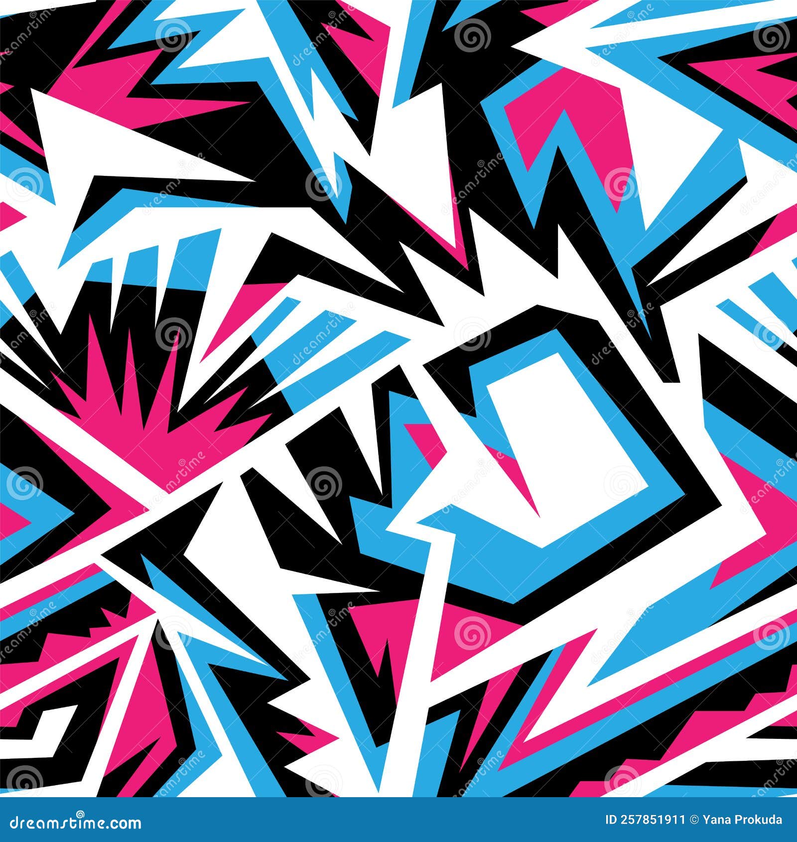 Seamless Abstract Urban Pattern with Curved Geometry Elements Stock ...