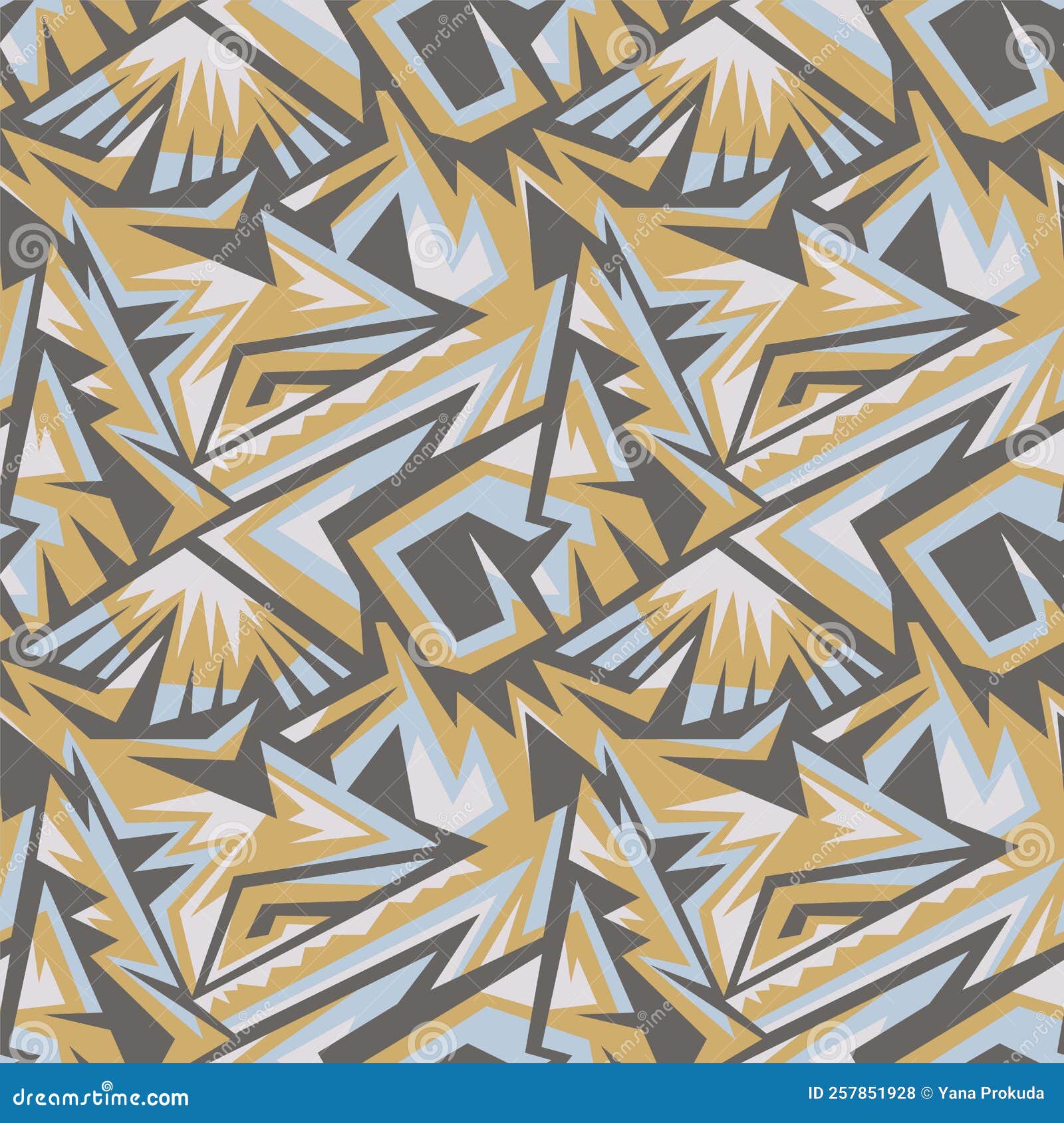 Seamless Abstract Urban Pattern with Curved Geometry Elements Stock ...