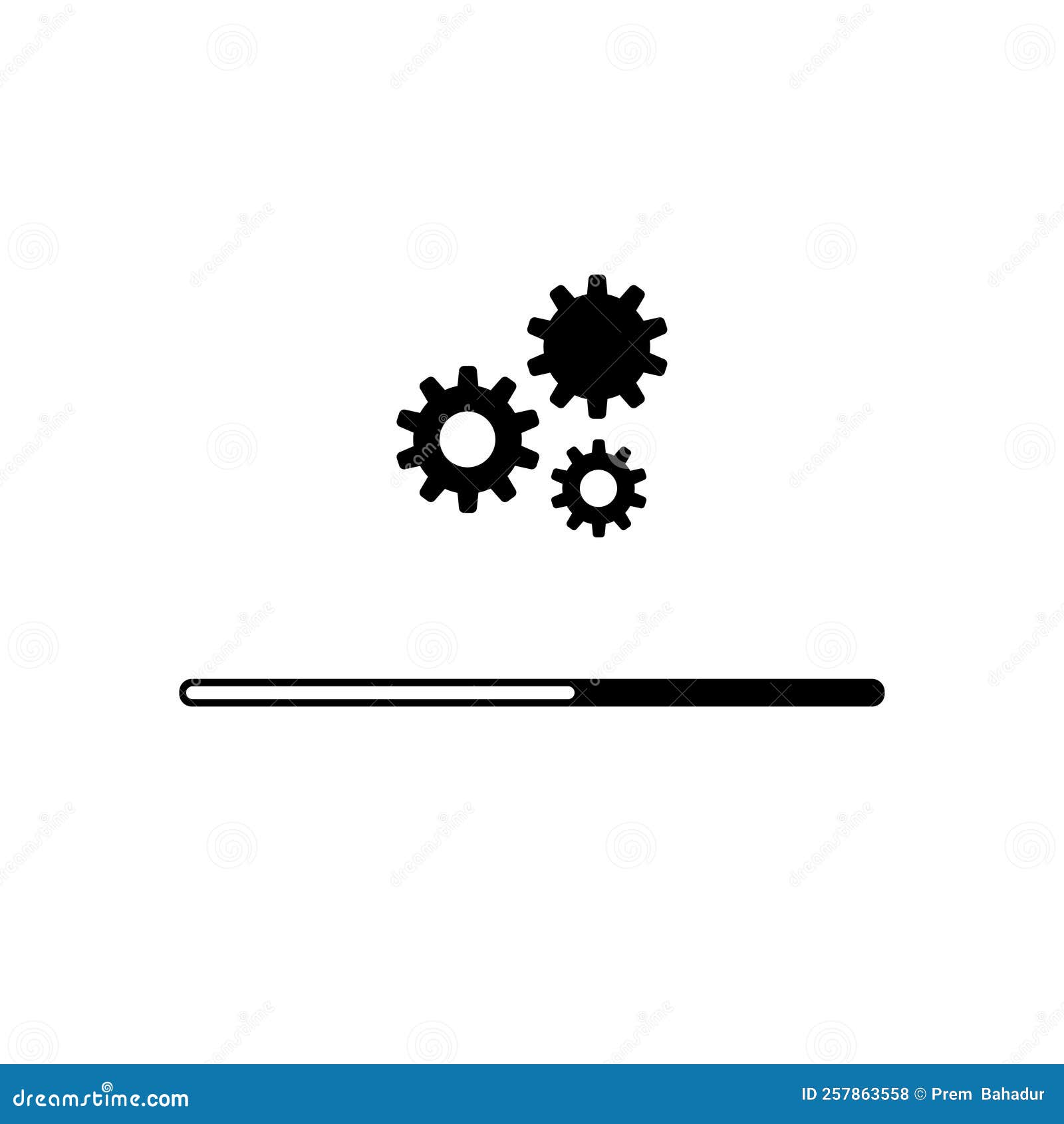 Loading Grey Icon Isolated on White Background Stock Illustration ...