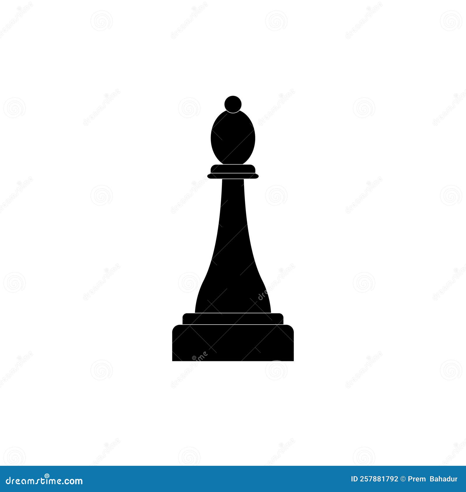 Silhouettes Chess Piece Vector Icons on White Background Stock ...