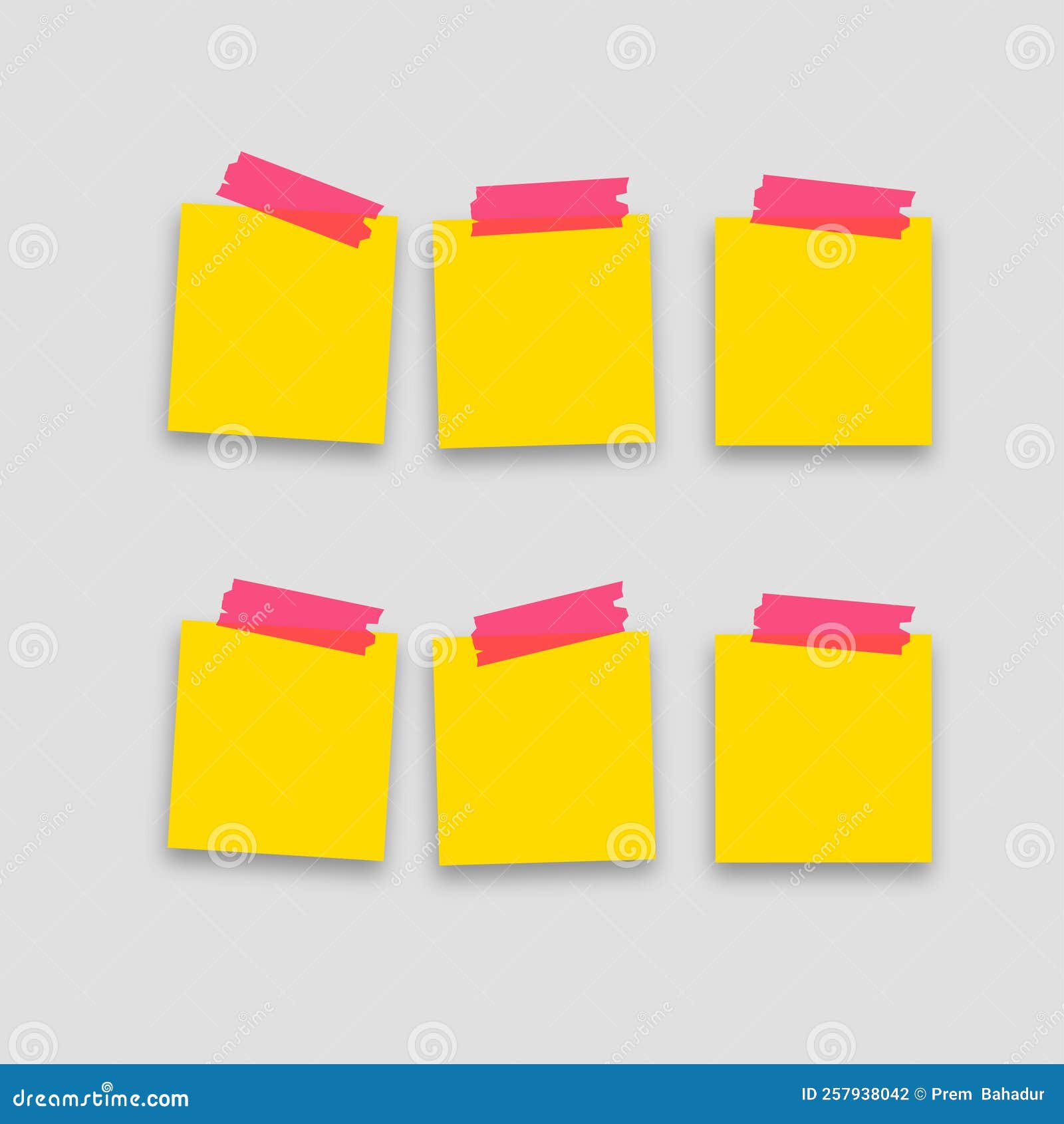 Sticky Paper Note on a White Wall Background with Empty Space ...