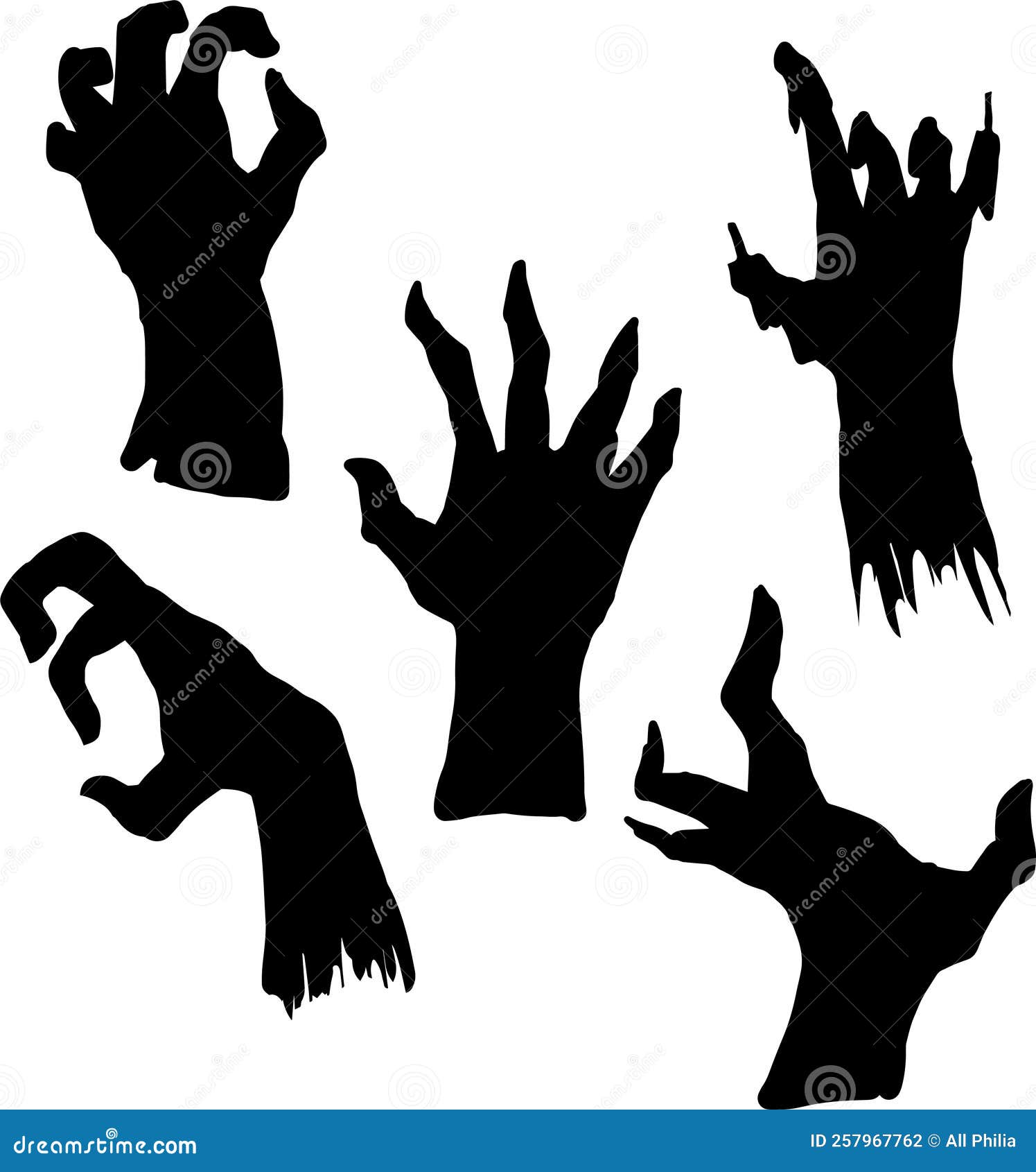 Undead Zombie Hand Vector for Halloween Stock Vector - Illustration of ...