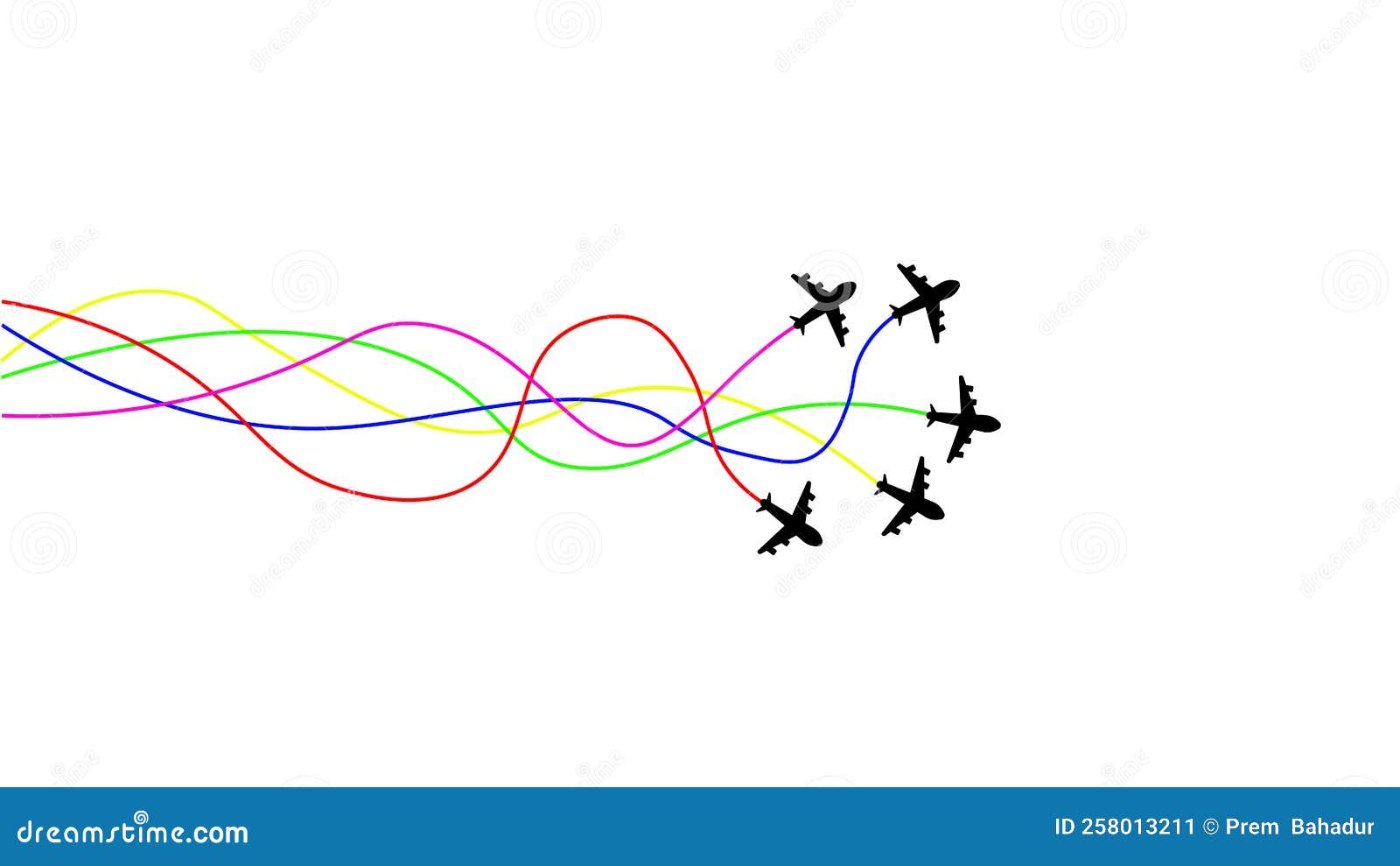 Airplane Routes. Travel Icon. Travel from Start Point Stock ...